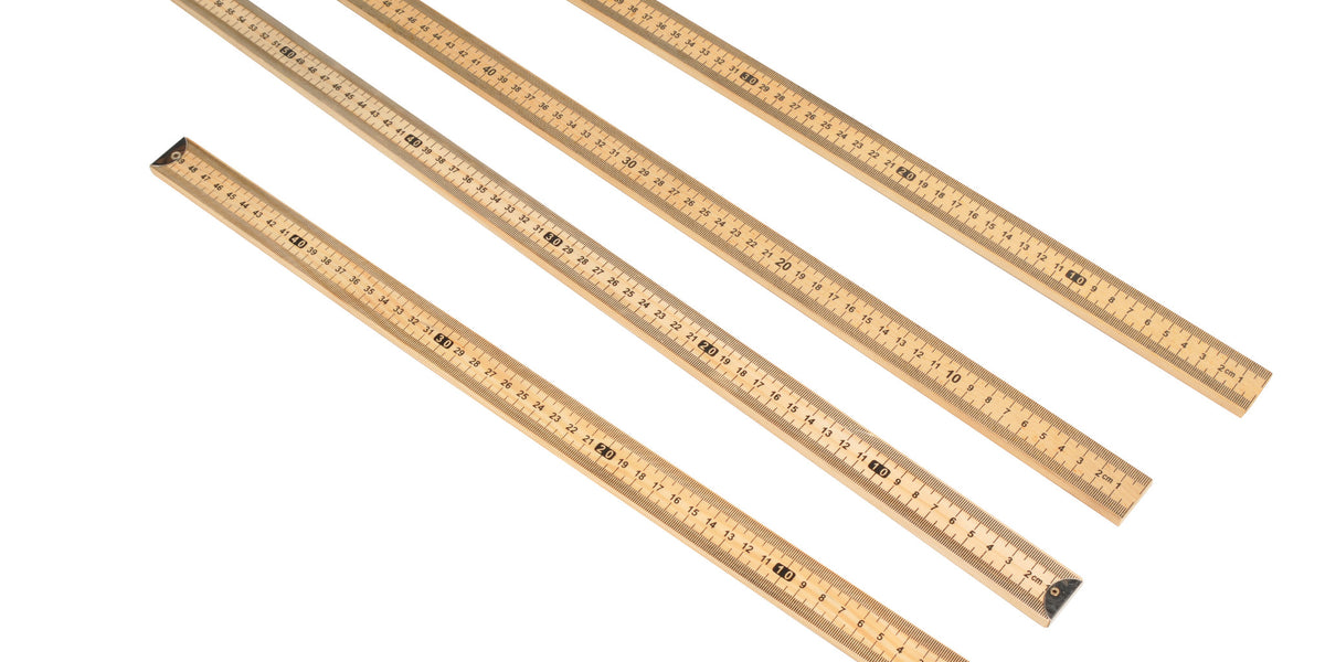 Meter Scale Hardwood, one meter - Vertical reading-zero top - Premium ...