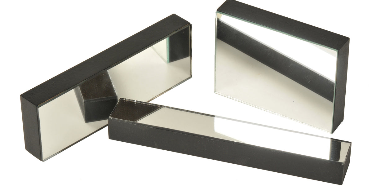 Plane Mirrors Glass - Mounted, 175 x 25 mm — Eisco Labs