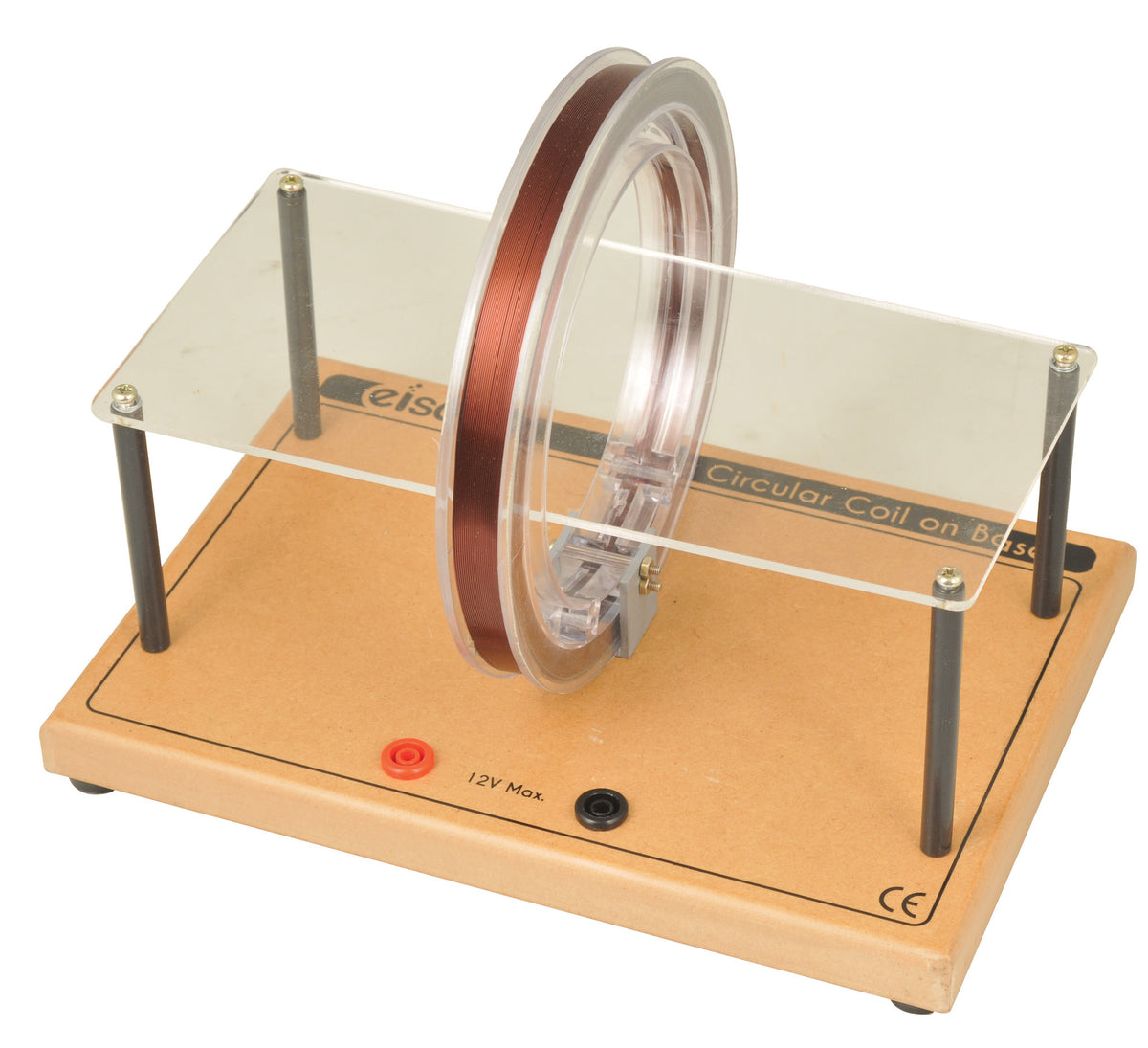 Eisco Labs Circular Copper Coil on Base with 4mm Terminals.