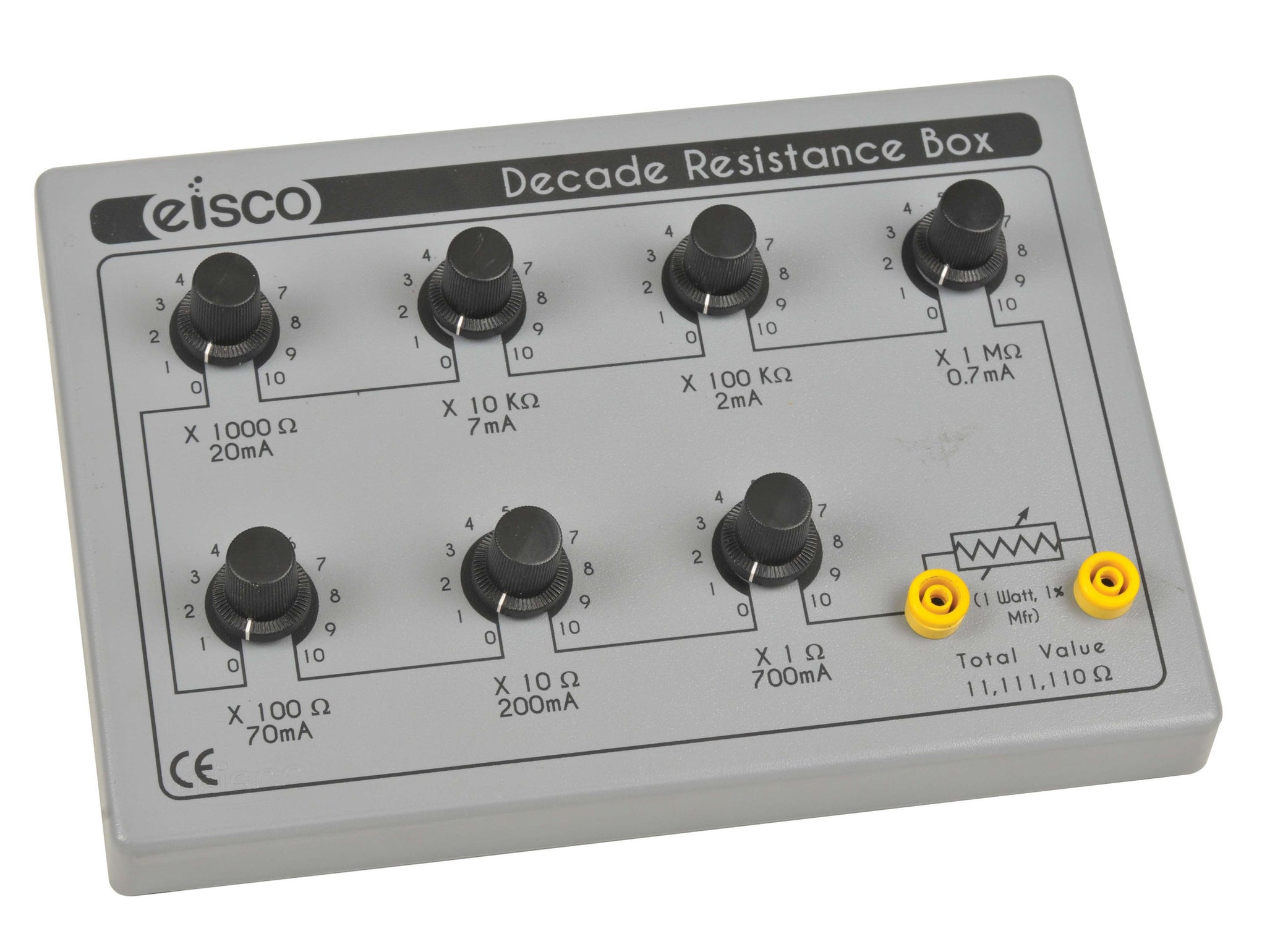 Decade Resistance Box - 7 Decade — Eisco Labs