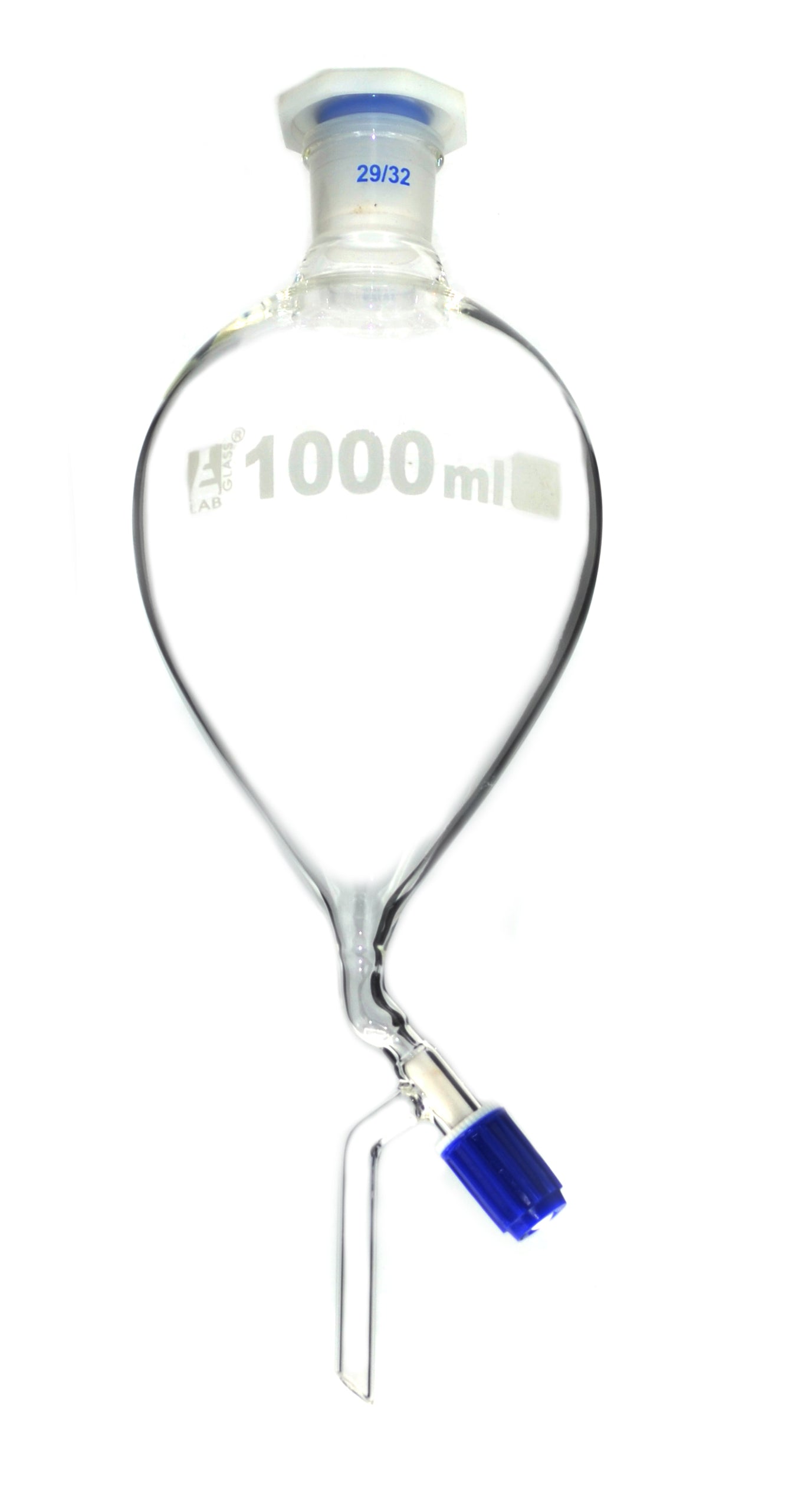 Separating Funnel, 1000ml - Pressure Equalizing, Pear Shaped - 29/32 P — Eisco Labs
