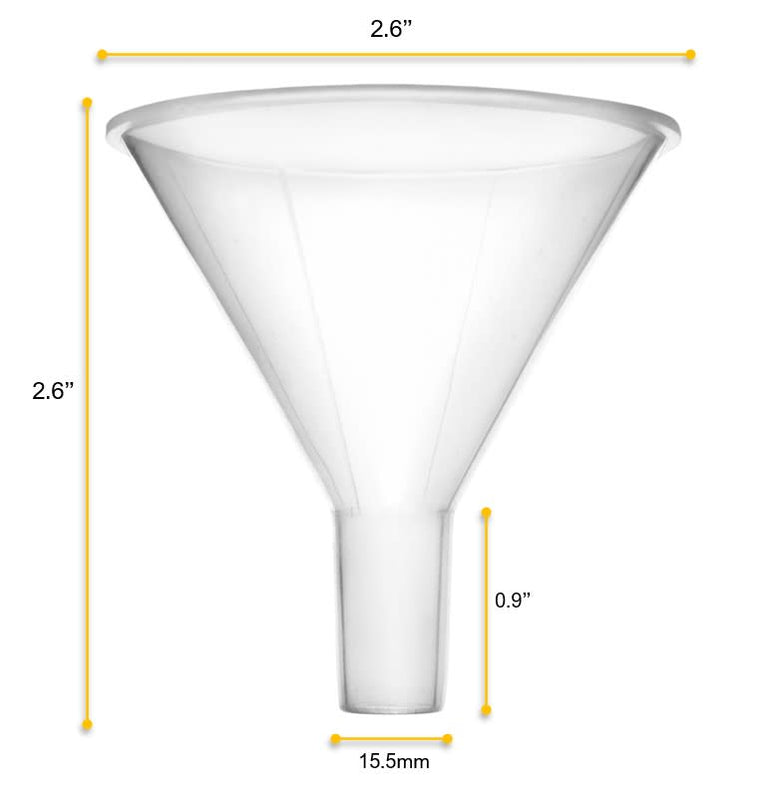 Filter Funnel, 2.6" - Polypropylene Plastic - Chemical Resistant ...
