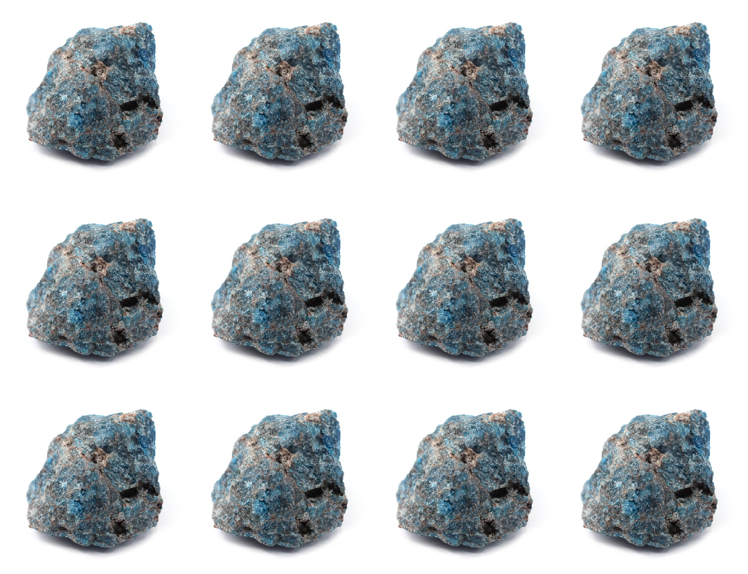 12PK Raw Apatite Mineral Specimens, 1" - Geologist Selected Samples ...