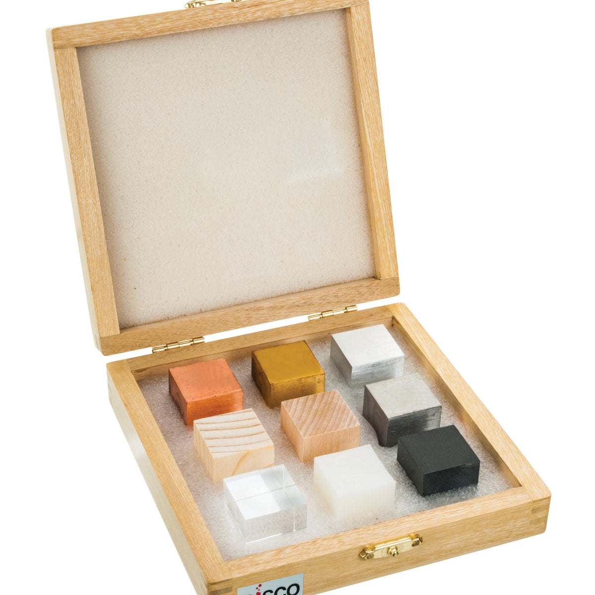 9pc Specimen Density Cube Set - Brass, Iron, Copper, Aluminum, Hardwoo ...