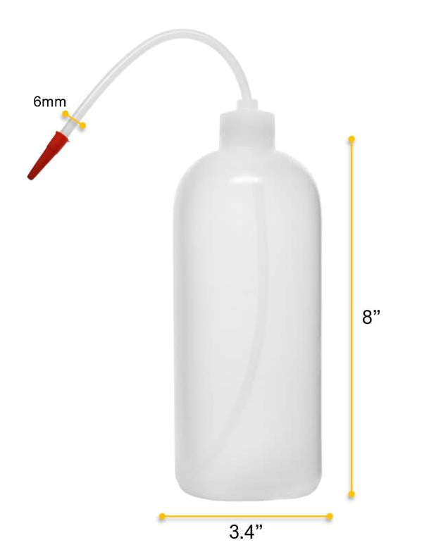 Economy Wash Bottle, 1000ml - Polyethylene - Flexible Delivery Tube ...