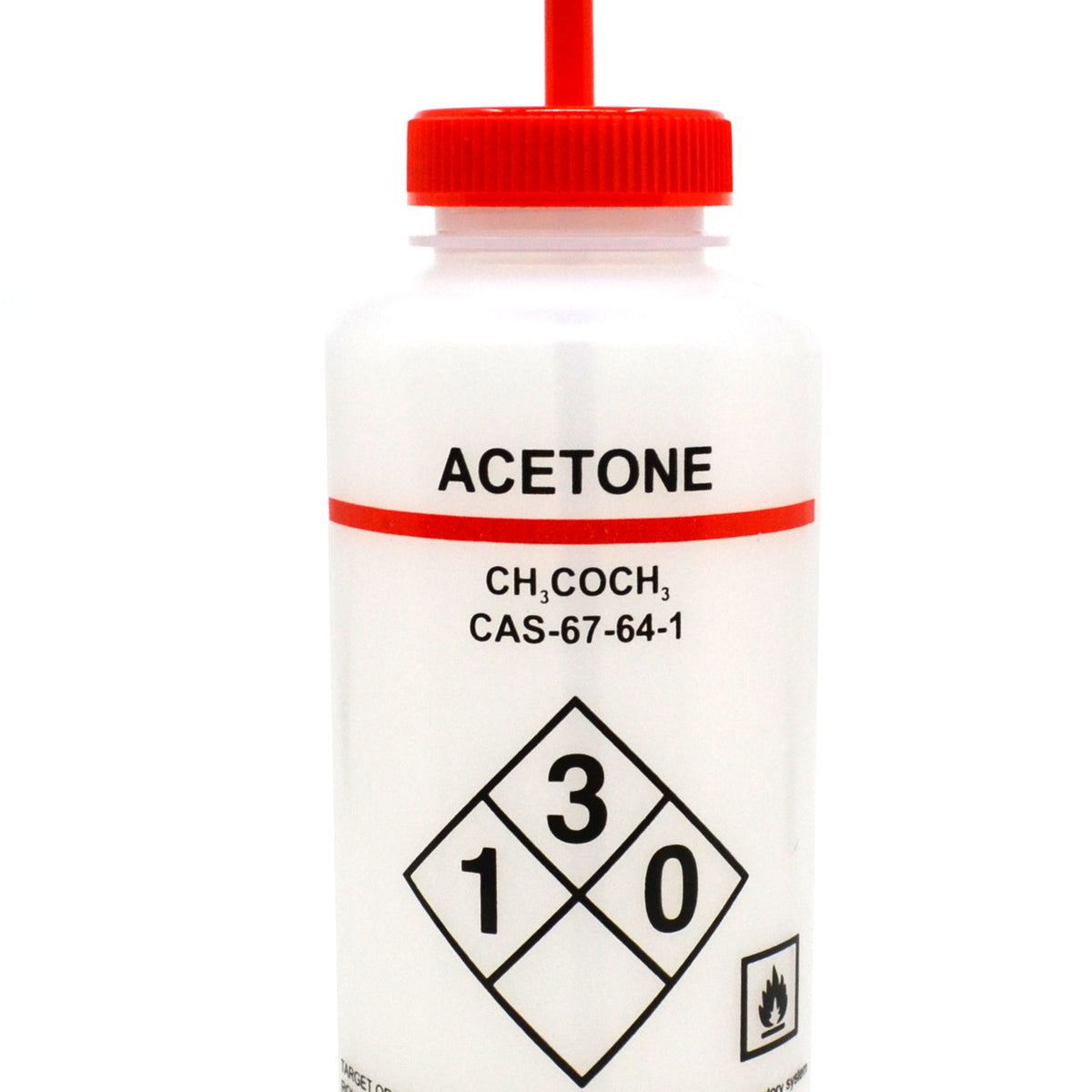 1000ml Capacity Labelled Wash Bottle for Acetone, Self Venting, Low De ...
