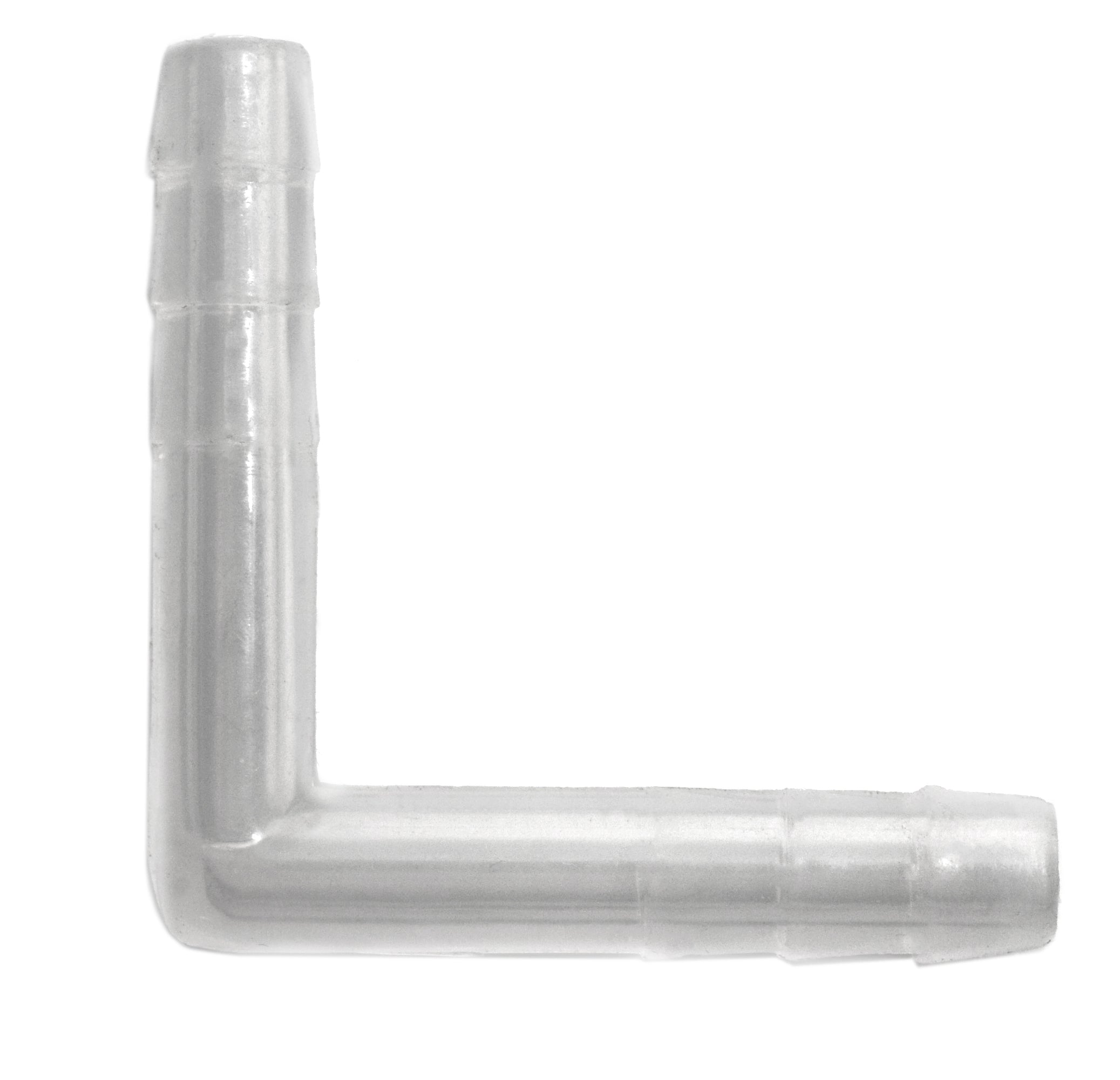 L Shaped, 2 Way Tubing Connector, 2" - Transparent Polypropylene - Aut ...