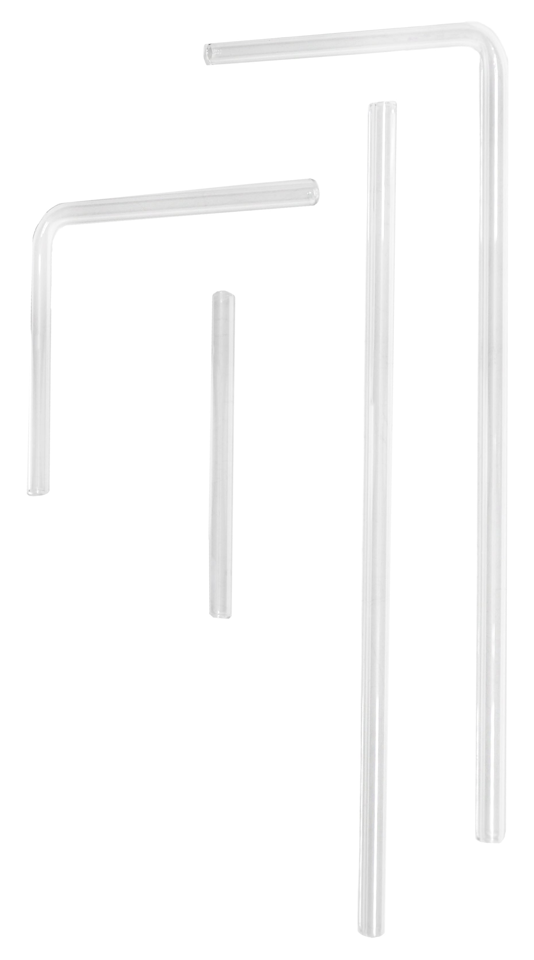 4 Piece Glass Delivery Tube Set - Variably Shaped - Borosilicate 3.3 G ...