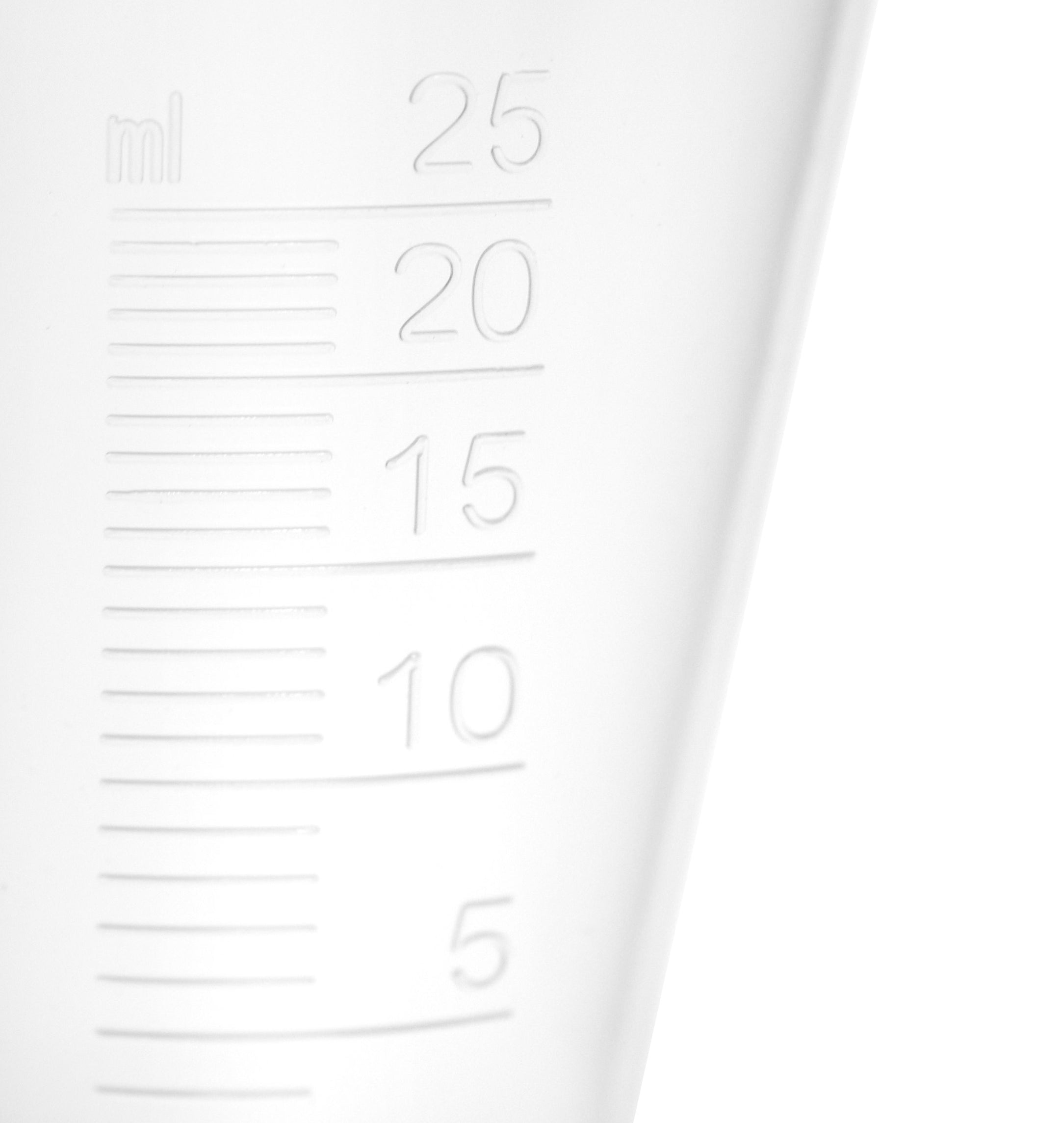 Conical Measure, 25ml - Polypropylene - Raised Graduations - Hexagonal ...