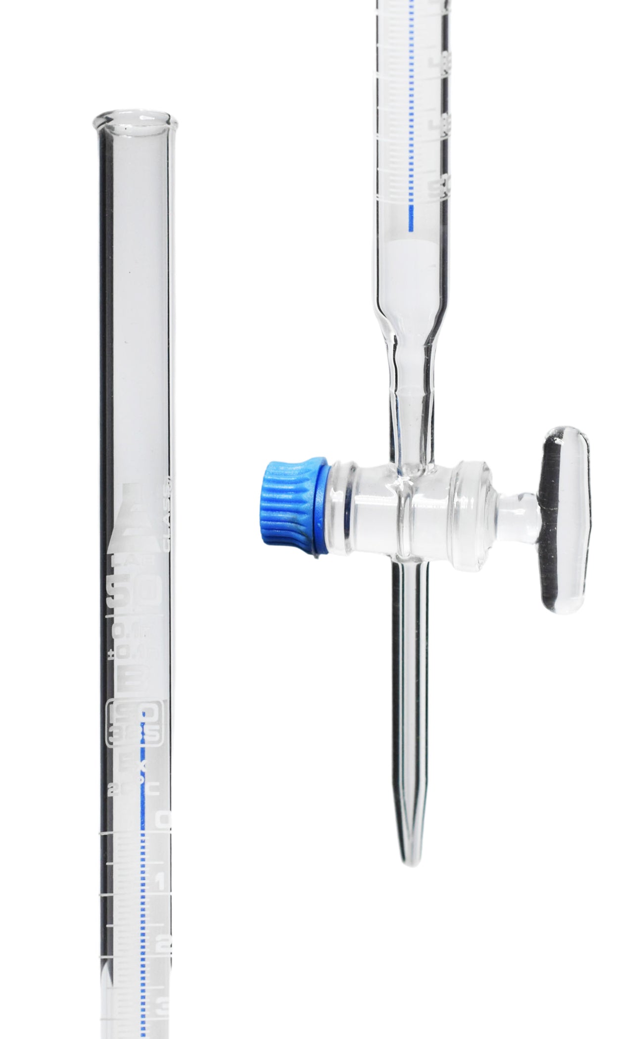 Schellbach Burette, 50mL - Class B - Glass Stopcock - White Graduation ...
