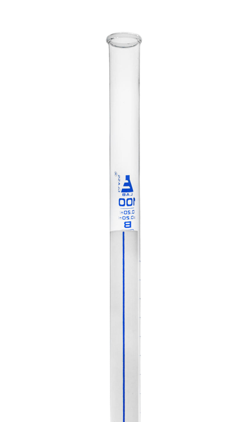 Burette, 100mL - Schellbach Design - Class B - 0.2mL Blue Graduations ...