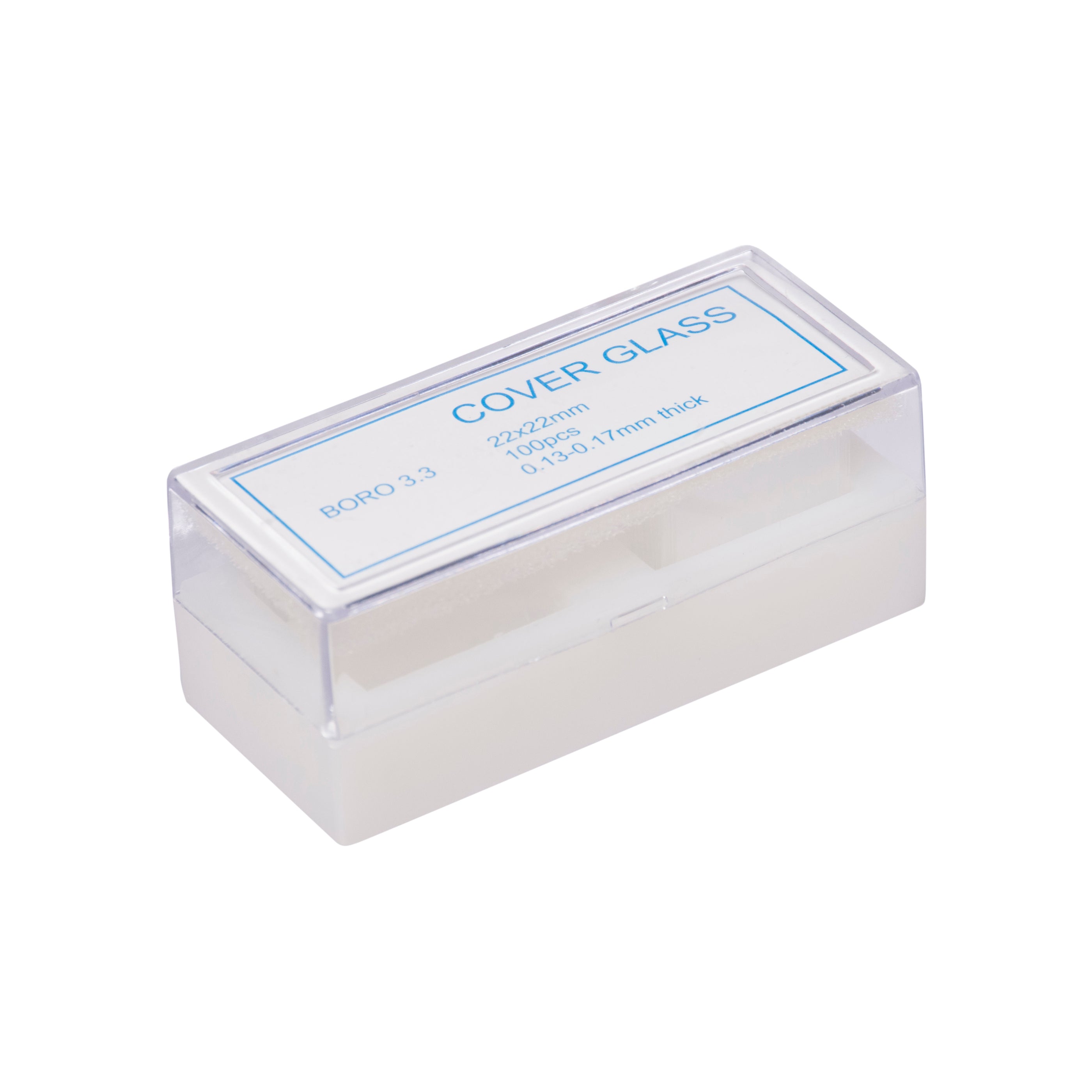 100pcs Premium Glass Coverslips, Square 22x22mm - Thickness 0.13-0.17m ...