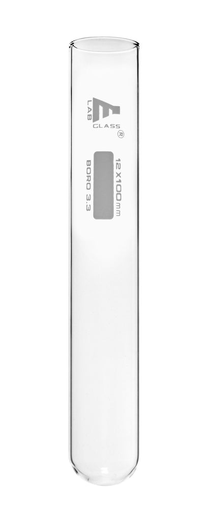 100PK Test Tubes, 7mL, 12x100mm - Rimless - Marking Spot - Light Wall ...