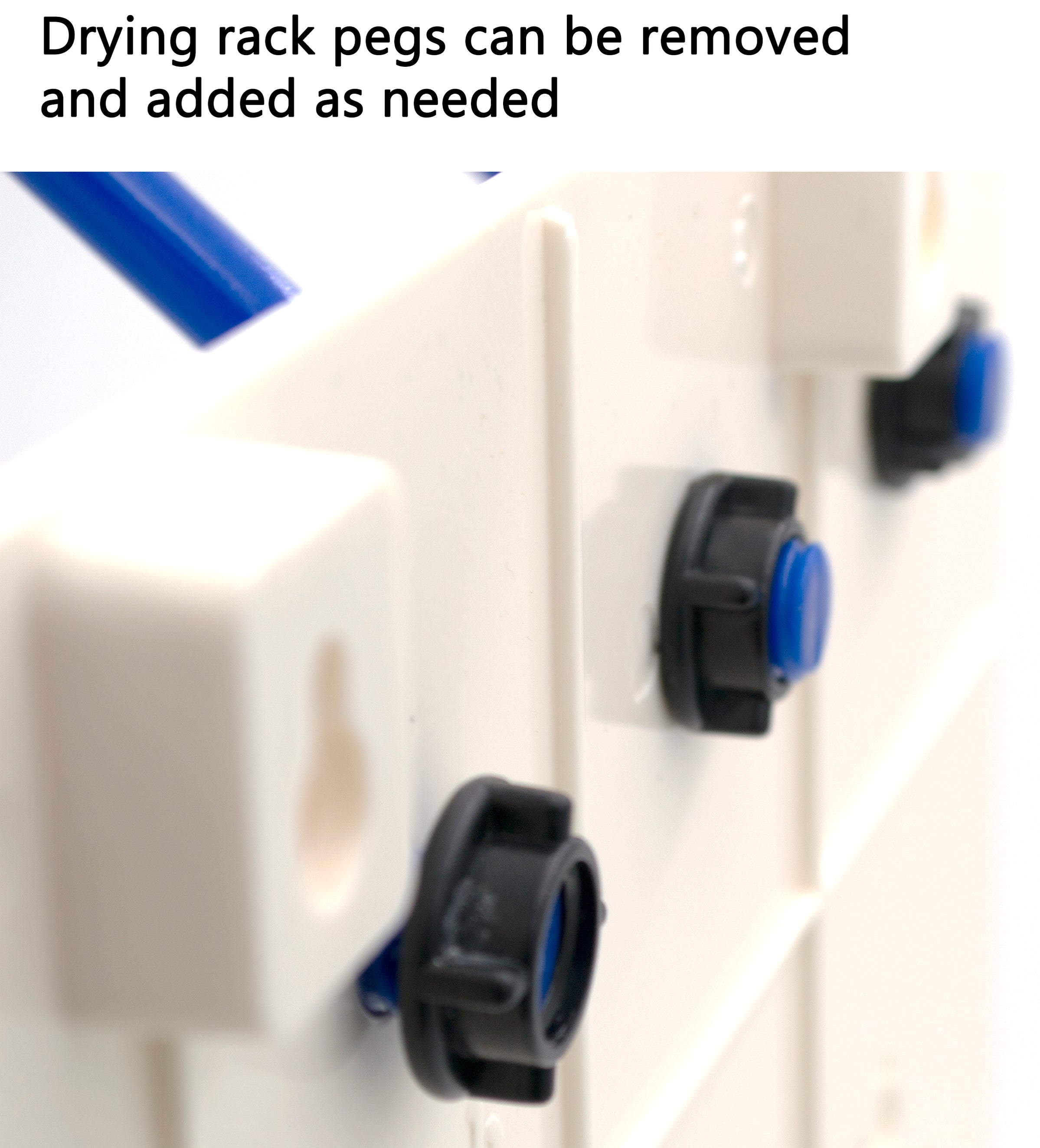 20 Peg Plastic Wall Mounted Laboratory Draining Rack with Collection T ...