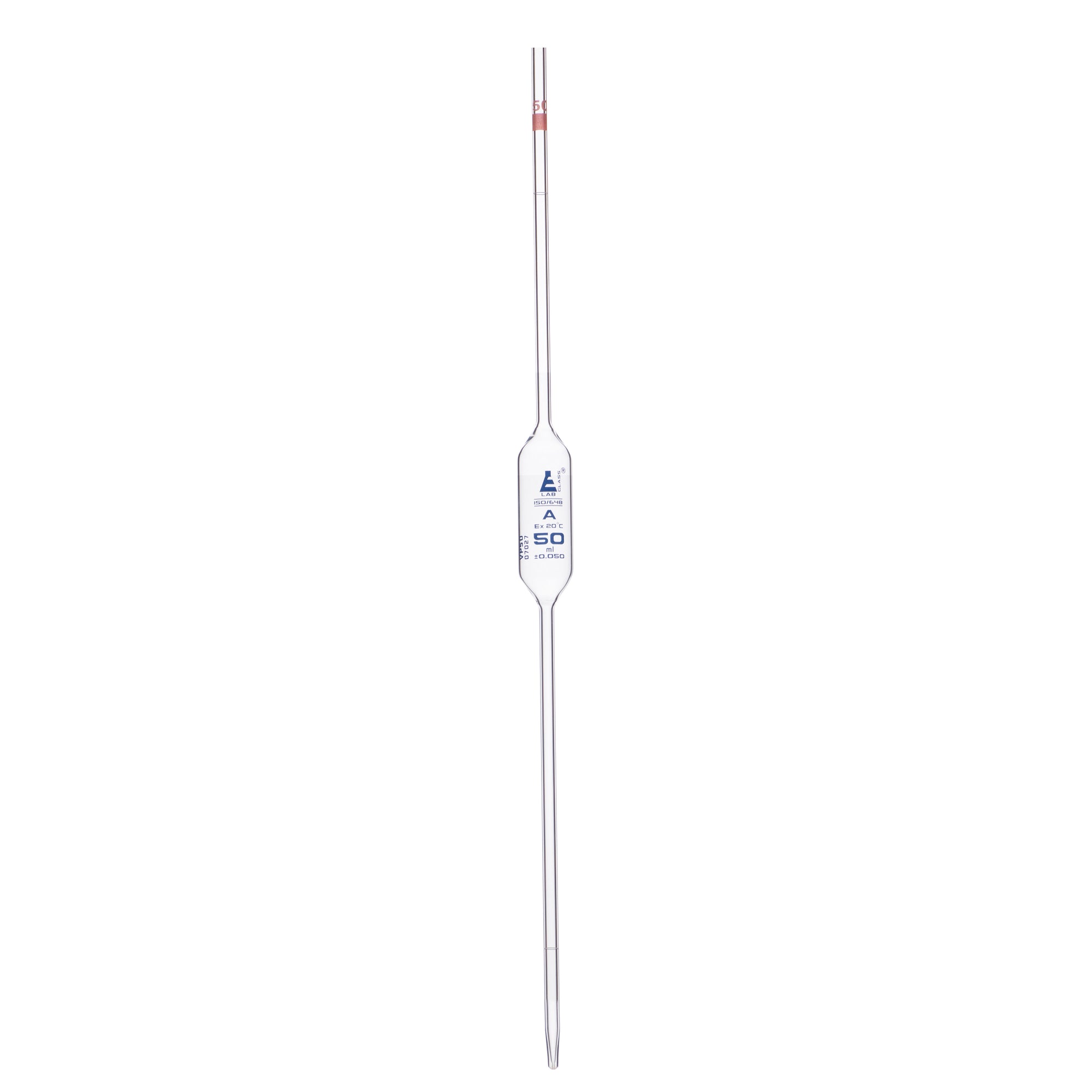 Bulb Form Pipette, 50ml - Class A, Tolerance ±0.050 - Two Graduation L ...