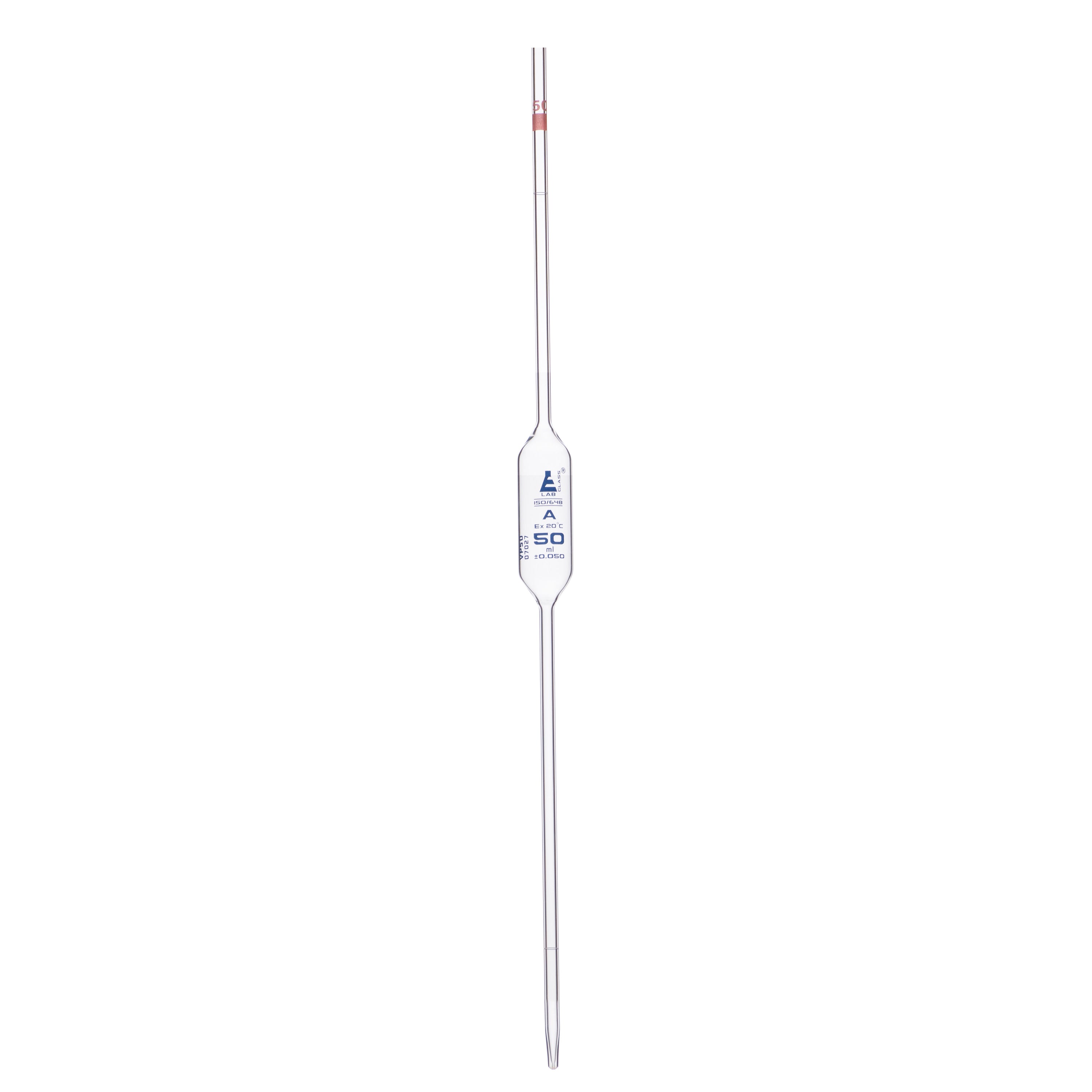 Bulb Form Pipette, 50ml - Class A, Tolerance ±0.050 - Two Graduation L ...