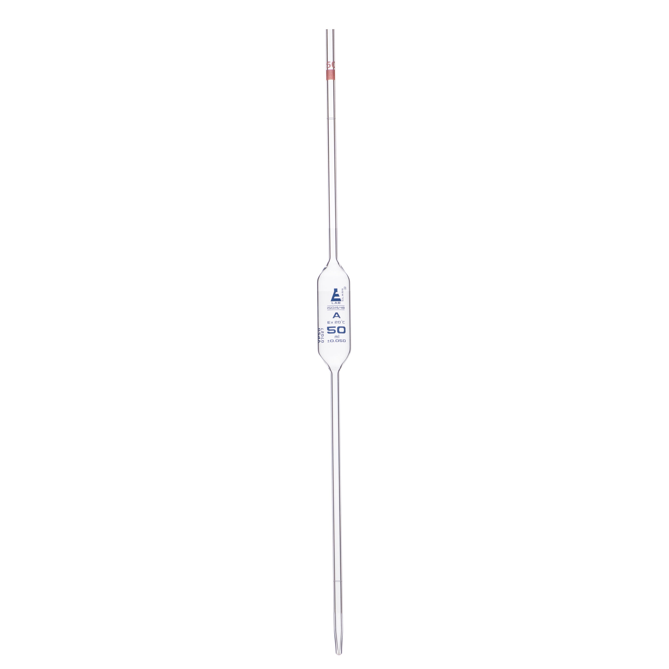 Bulb Form Pipette, 50ml - Class A, Tolerance ±0.050 - Two Graduation L ...