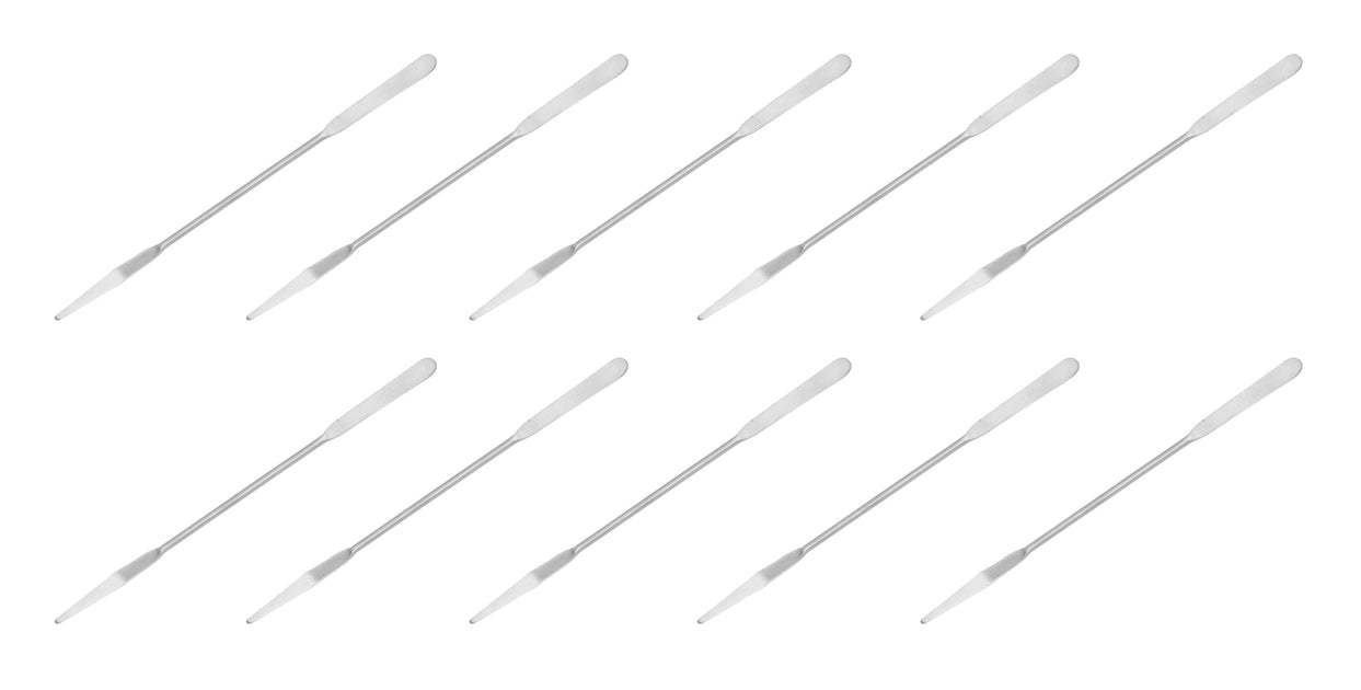 10PK Semi-Micro Spatulas, 7.9" - Stainless Steel - Dual Blade — Eisco Labs