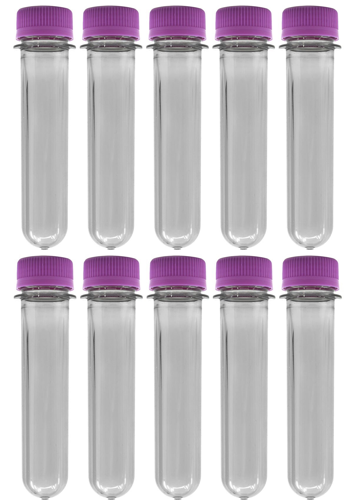 10PK Baby Soda Bottles with Caps, 25mL - PET Plastic Test Tubes - Eisc ...