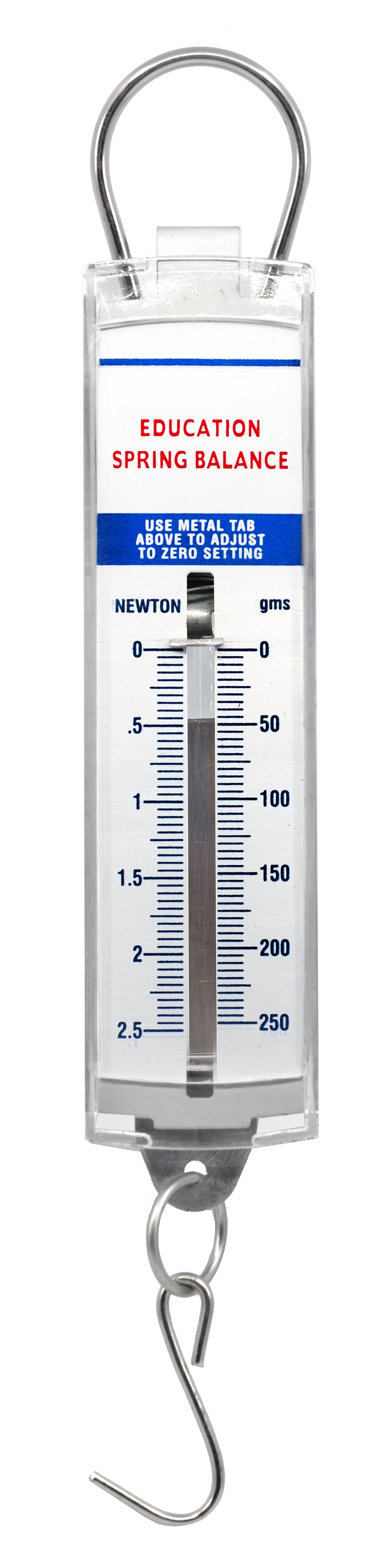 Premium Spring Balance, 0-250g / 0-2.5N - High Resolution, Dual Transp ...