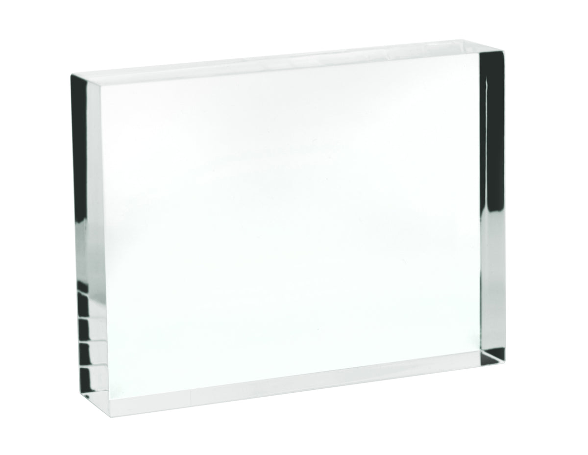 Rectangular Refraction Block, 125mm x 65mm x 18mm - Acrylic — Eisco Labs
