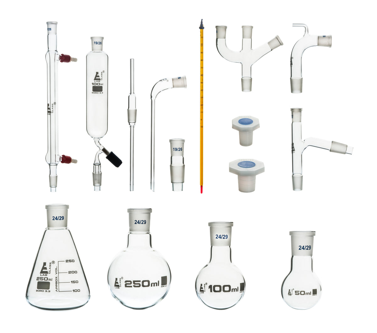 EISCO Advanced Organic Chemistry Distillation Glassware Set - 17 Piece ...