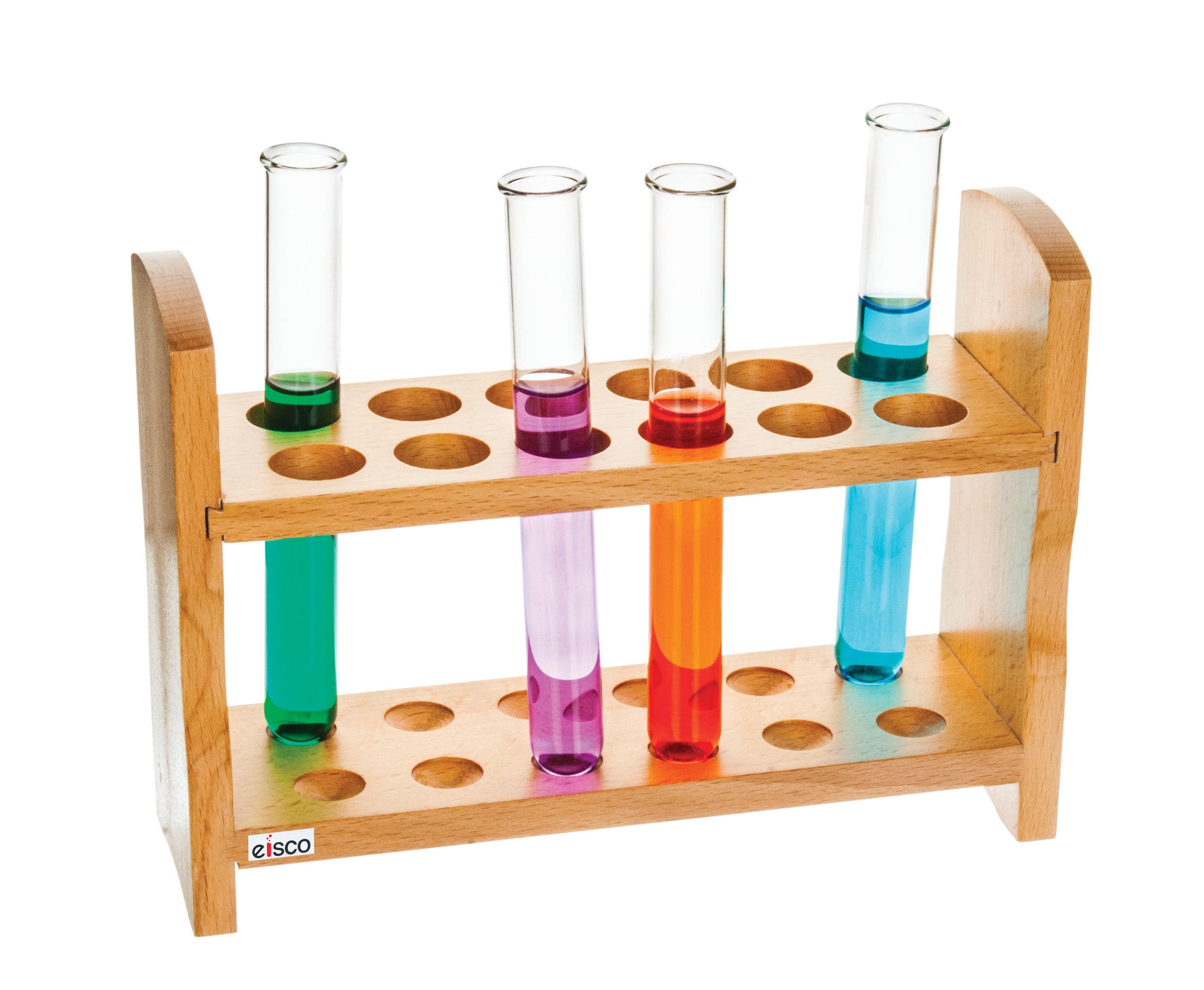 Test Tube Rack, 9 Inch - 12 Tube Capacity - Wooden, Beechwood — Eisco Labs