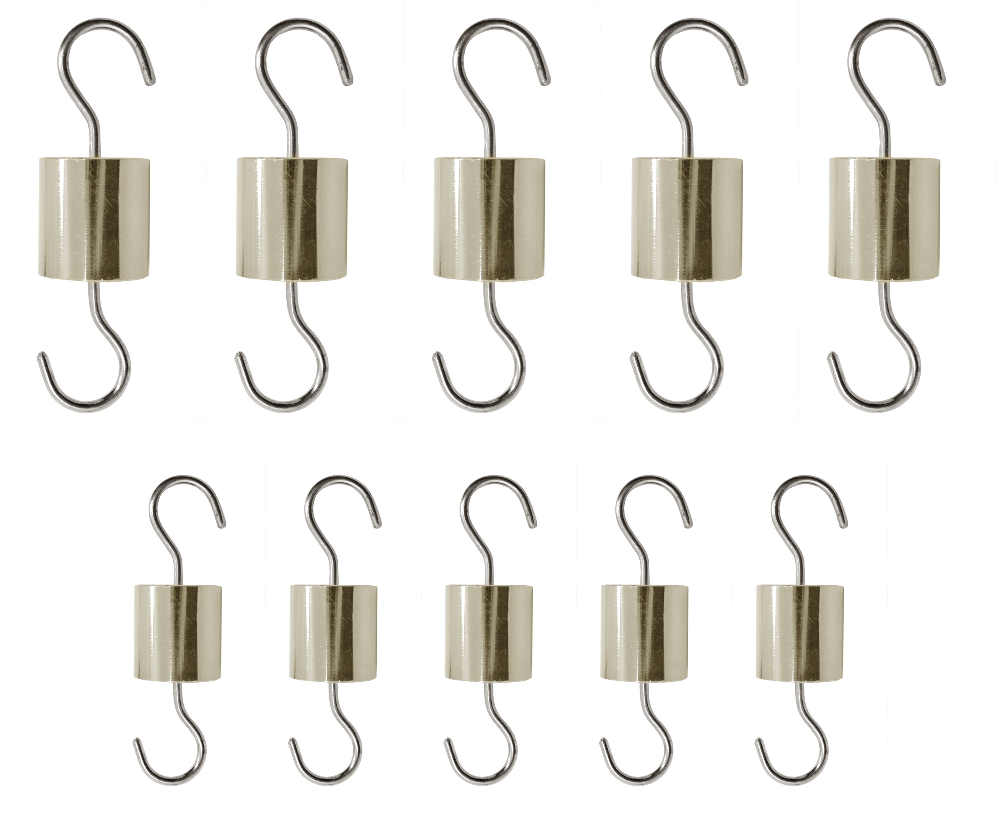 Cylinder Hooked Weights, Set of 10 - (5) 50g (5) 25g, Premium Brass ...