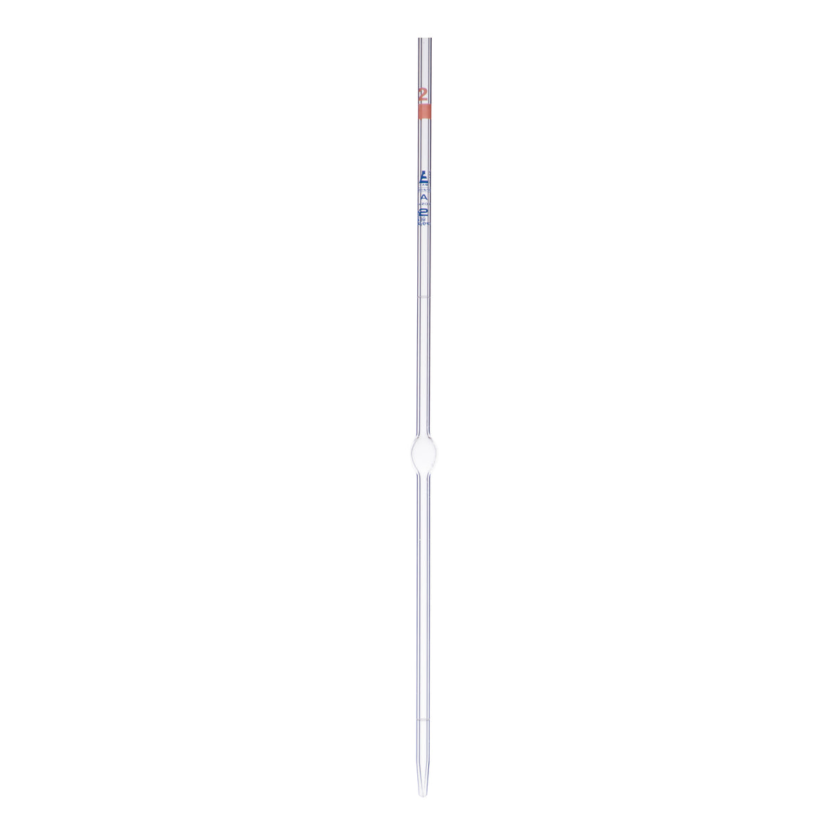 Bulb Form Pipette, 2ml - Class A, Tolerance ±0.010 - Two Graduation Li ...