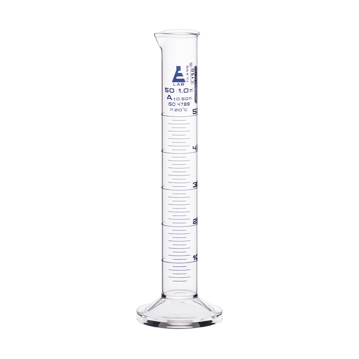 Graduated Cylinder, 50ml - Class A - Round Base - Borosilicate Glass ...