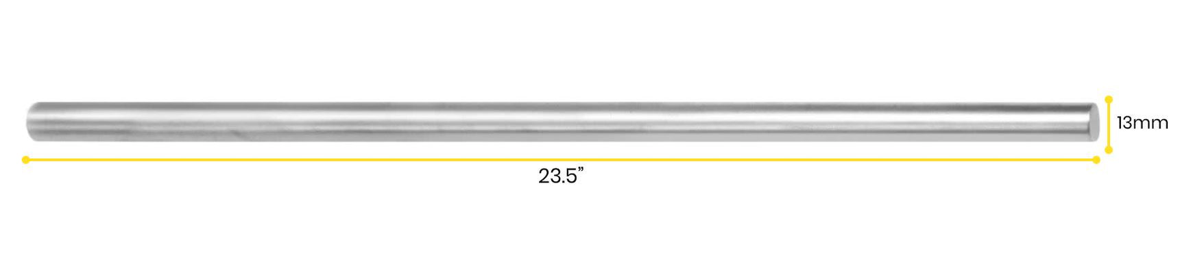 Aluminum Lattice Rod, 23.5" (60cm) - Unthreaded, Round Shaft — Eisco Labs