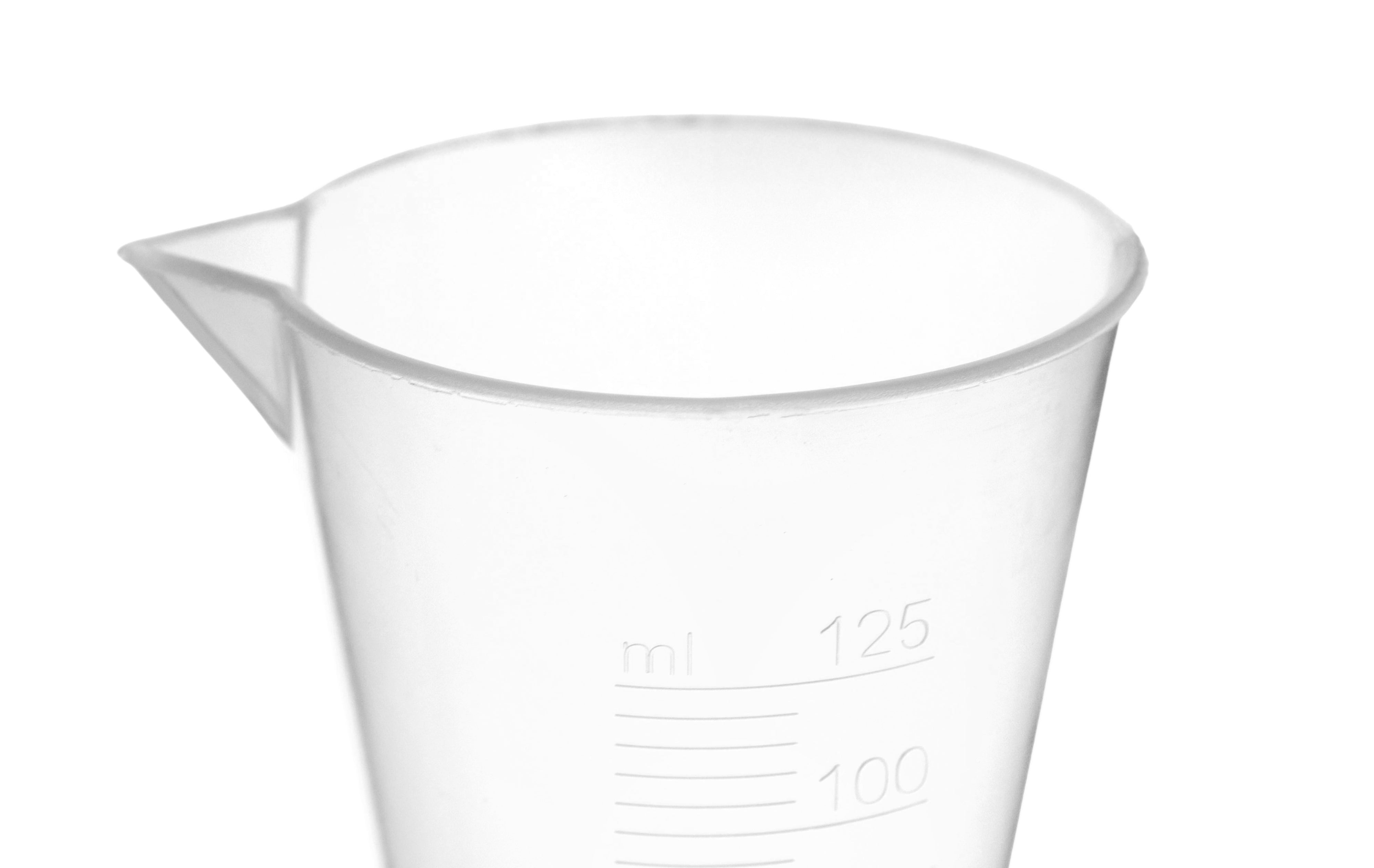 12PK Conical Measures, 125ml - Polypropylene - Raised Graduations - He ...