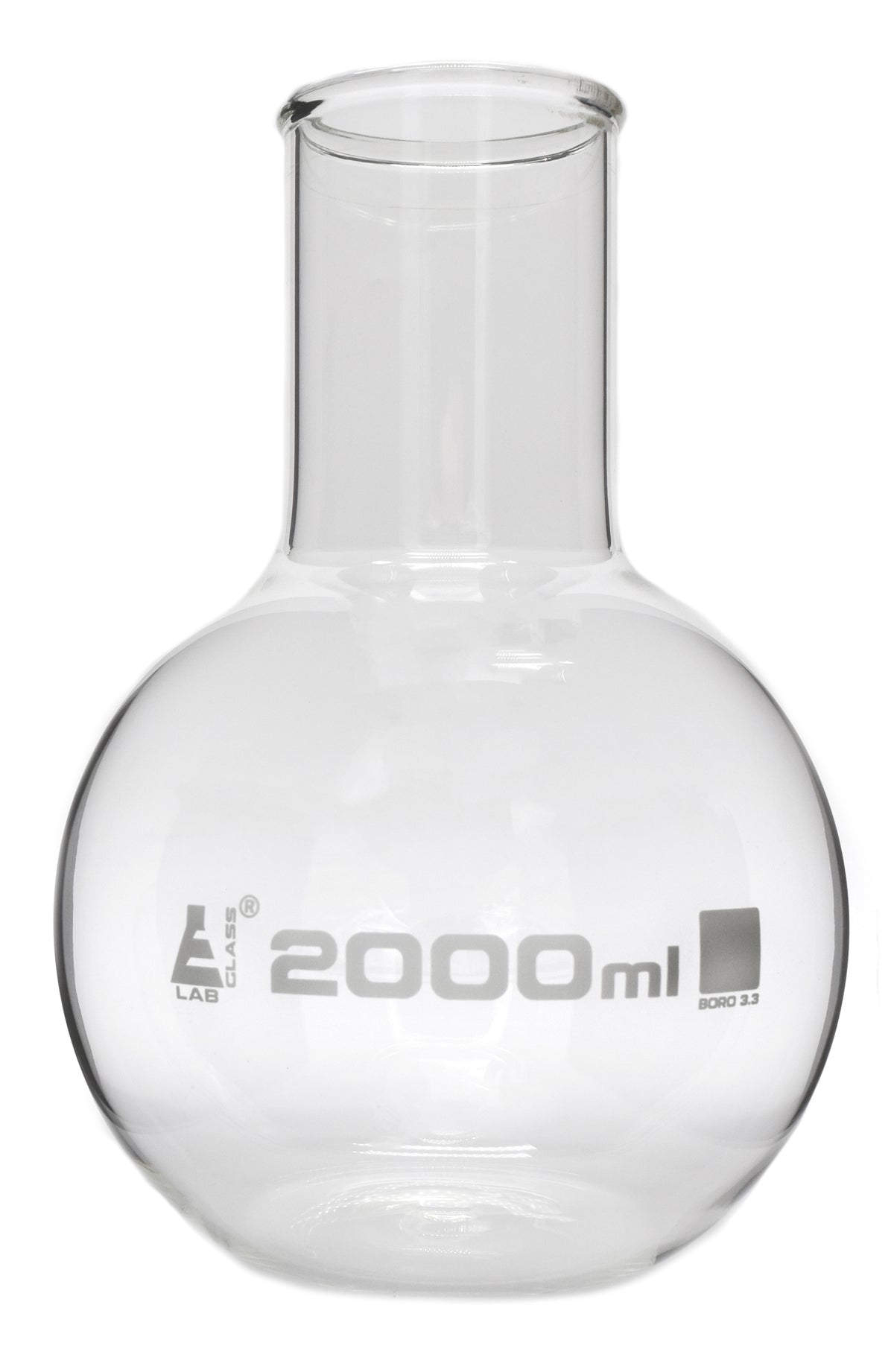 Borosilicate Glass Stonylab 2000ml Boiling Flask - Heavy Wall Single ...
