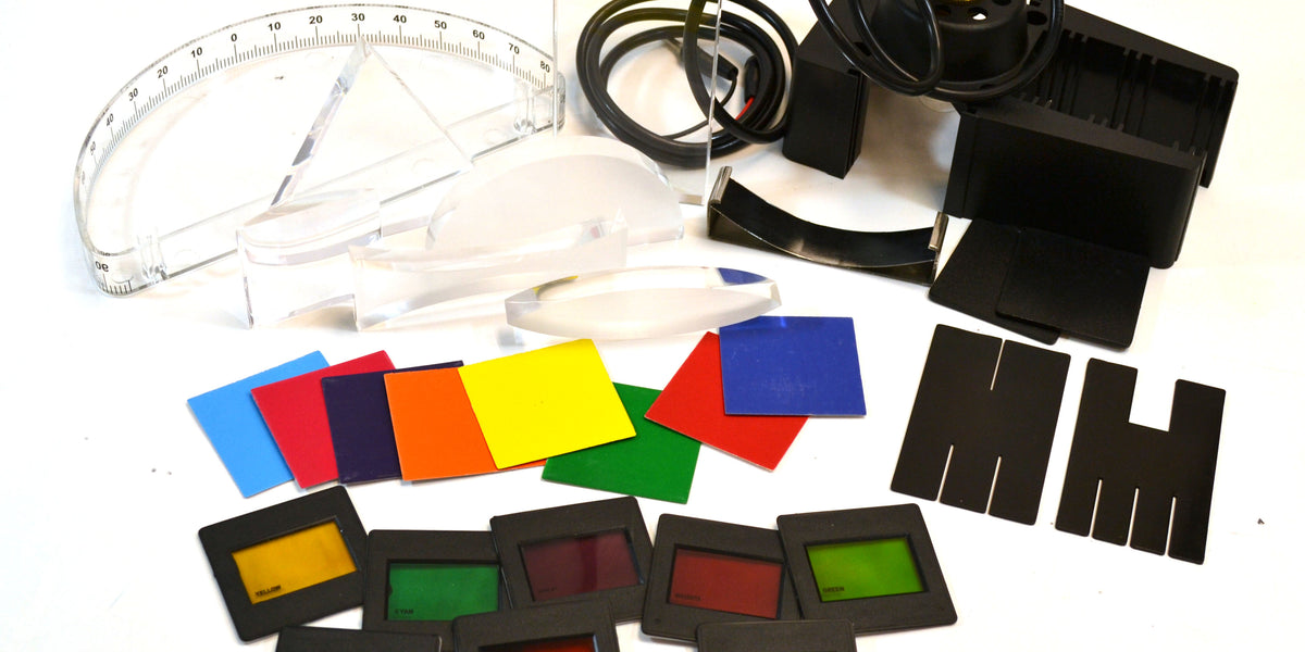 Student Optics Kit - Light Box & 27 Optical Components — Eisco Labs