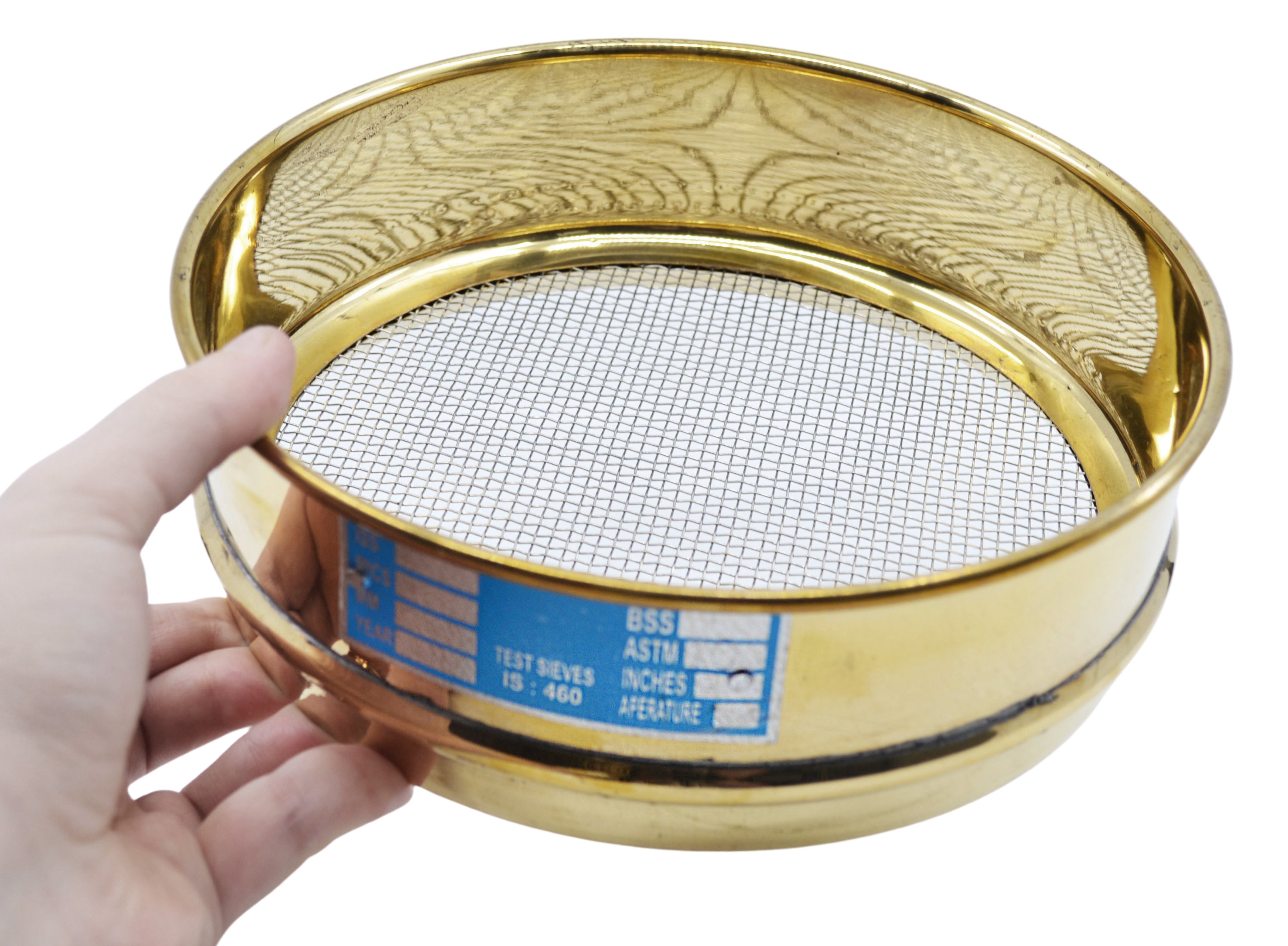 Test Sieve, 8 Inch - Full Height - ASTM No. 10 (2.0mm) - Brass Frame w ...