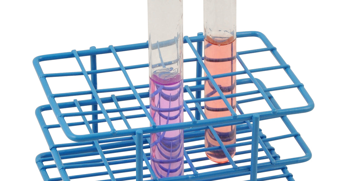 Blue Epoxy Coated Steel Wire Test Tube Rack, 24 Holes, Outer Diameter ...