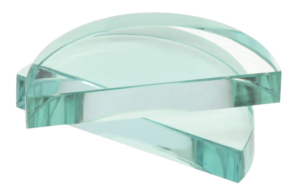 Semi Circular Glass Prism Block - 90mm x 45mm x 15mm — Eisco Labs