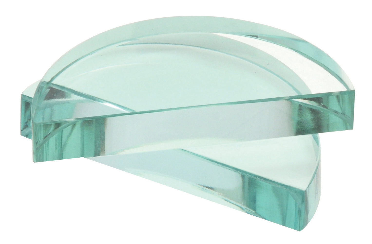 Semi Circular Glass Prism Block - 90mm x 45mm x 15mm — Eisco Labs