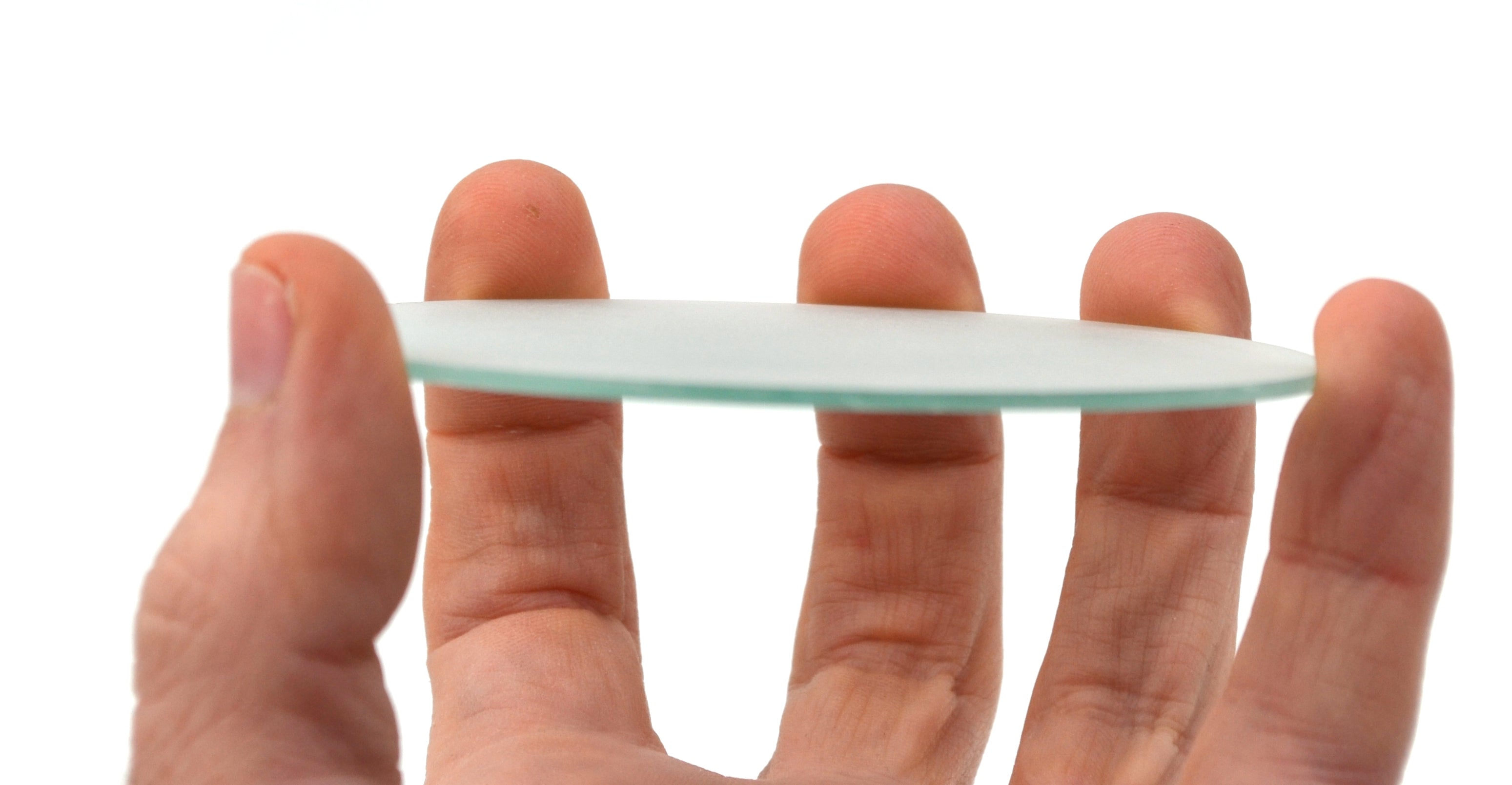 Gas Jar Cover, 3.5" - 1.7mm Thick - Frosted Glass, One Side Ground - J ...