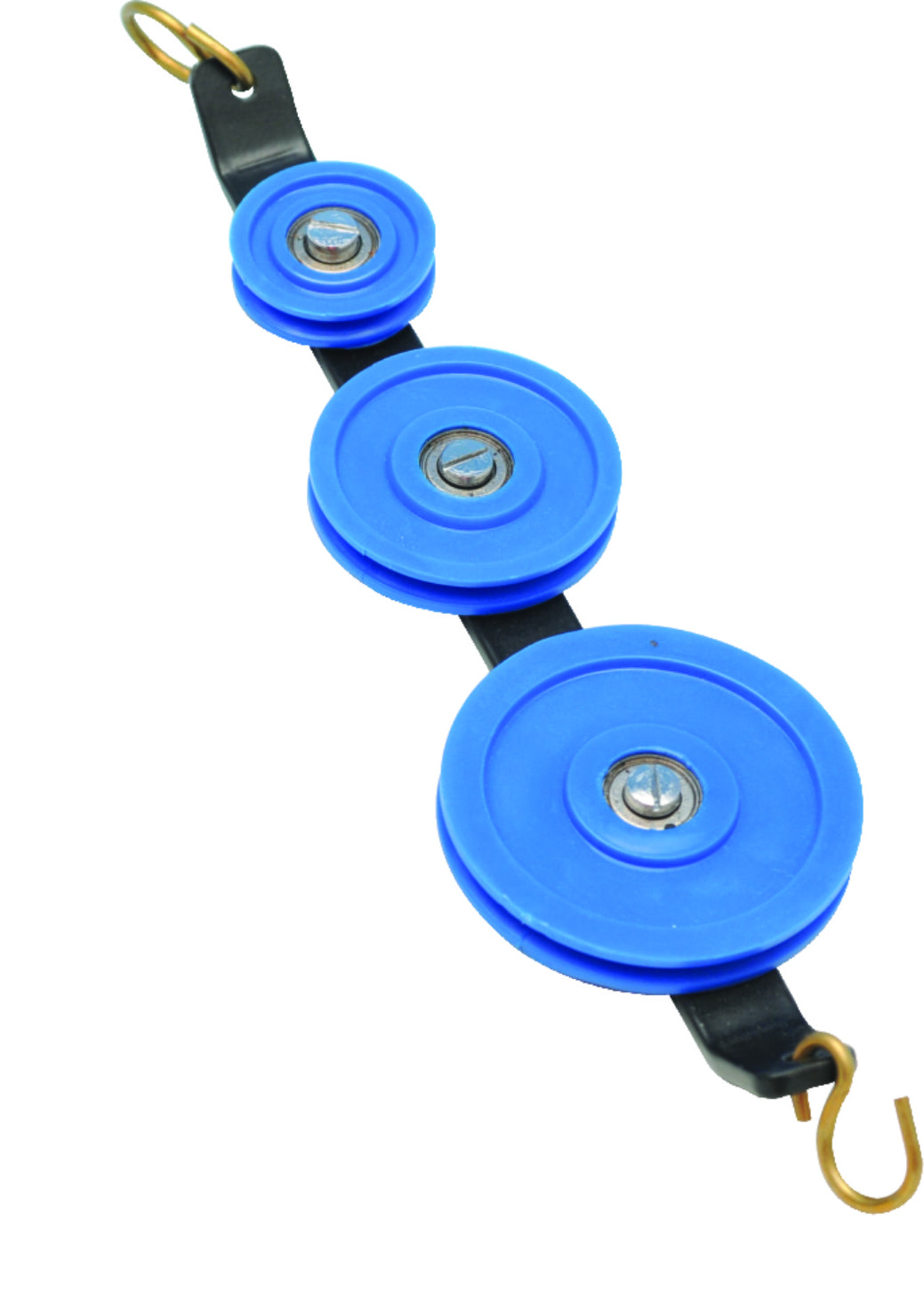 Eisco Labs Plastic Pulley, Low Friction, Triple in Tandem, 25, 38, 50m