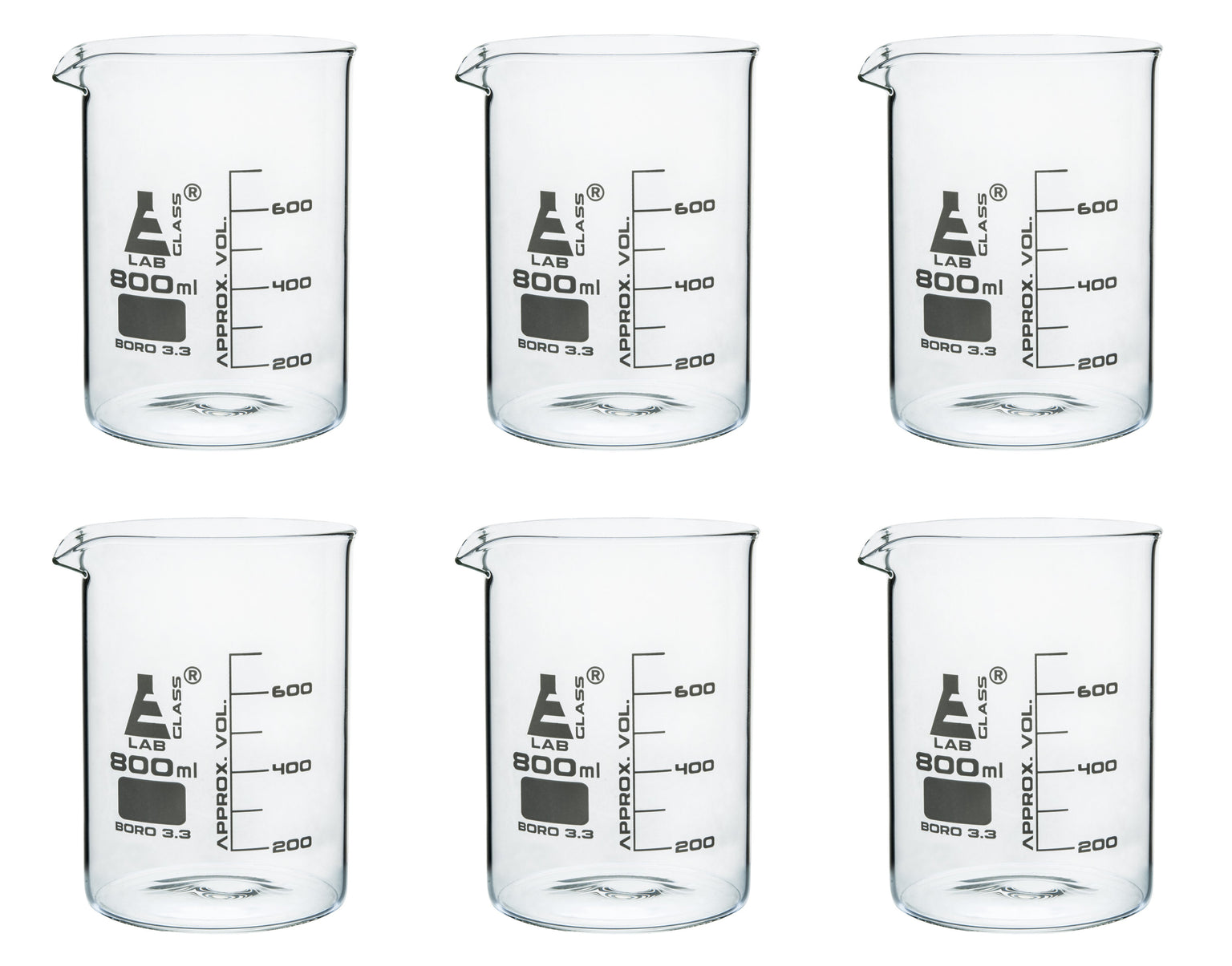 Low Form Beakers — Eisco Labs