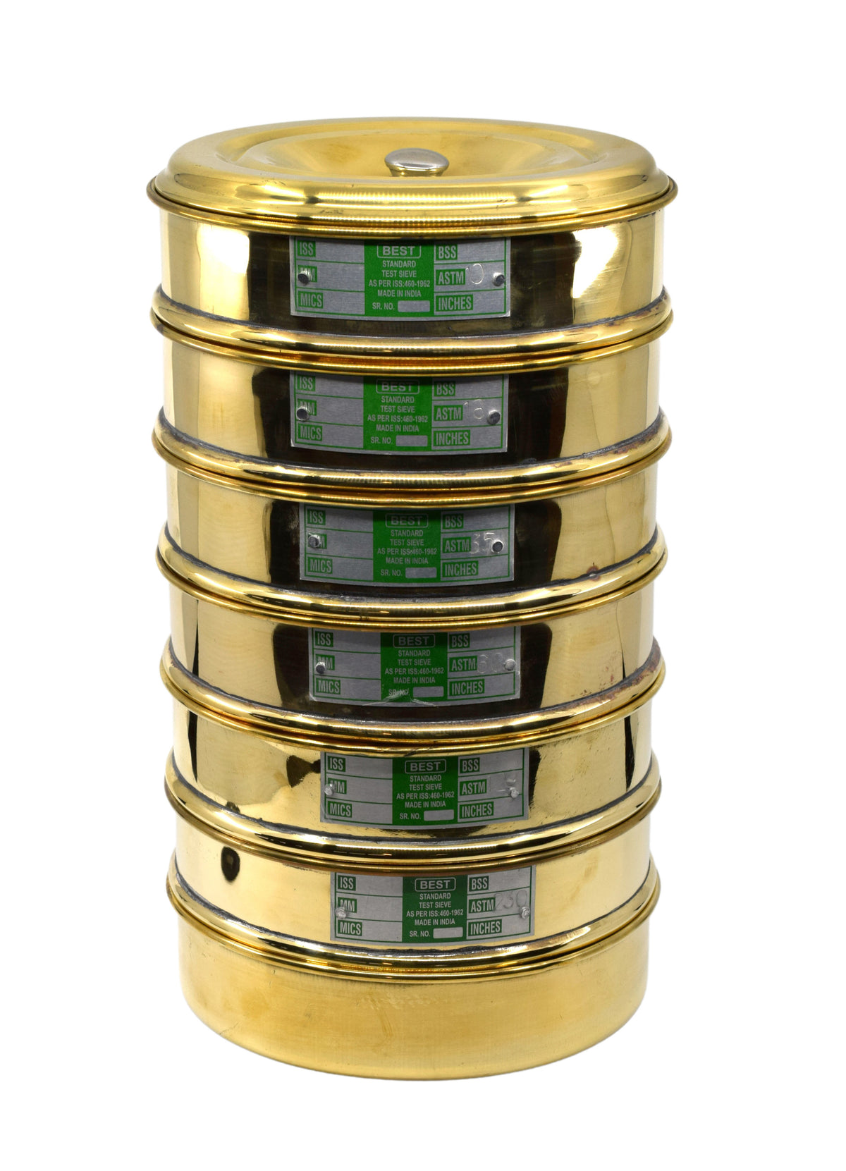 Test Sieves, 8" - ASTM No. 10, 18, 35, 60, 120 & 230 — Eisco Labs