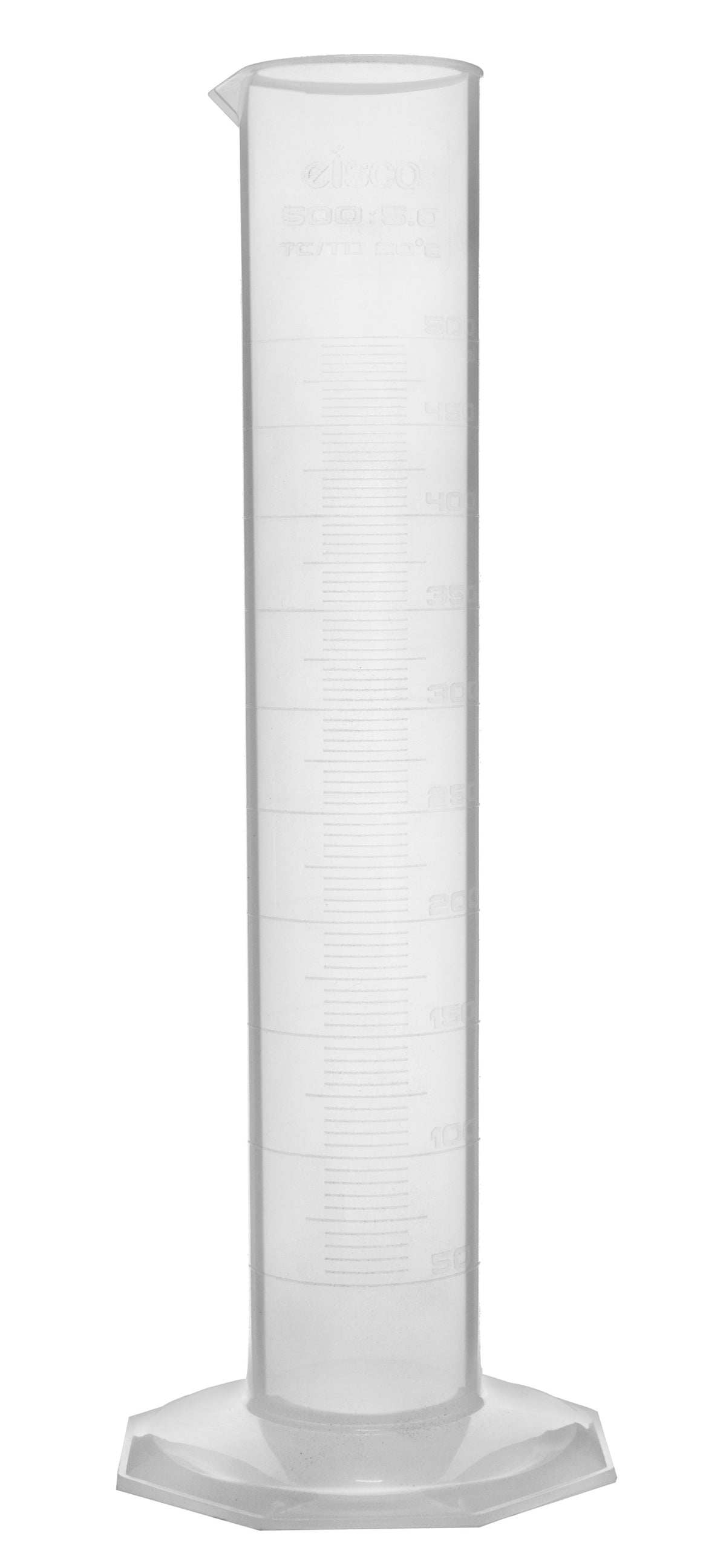 Polypropylene Measuring Cylinder, 500ml - Class B — Eisco Labs