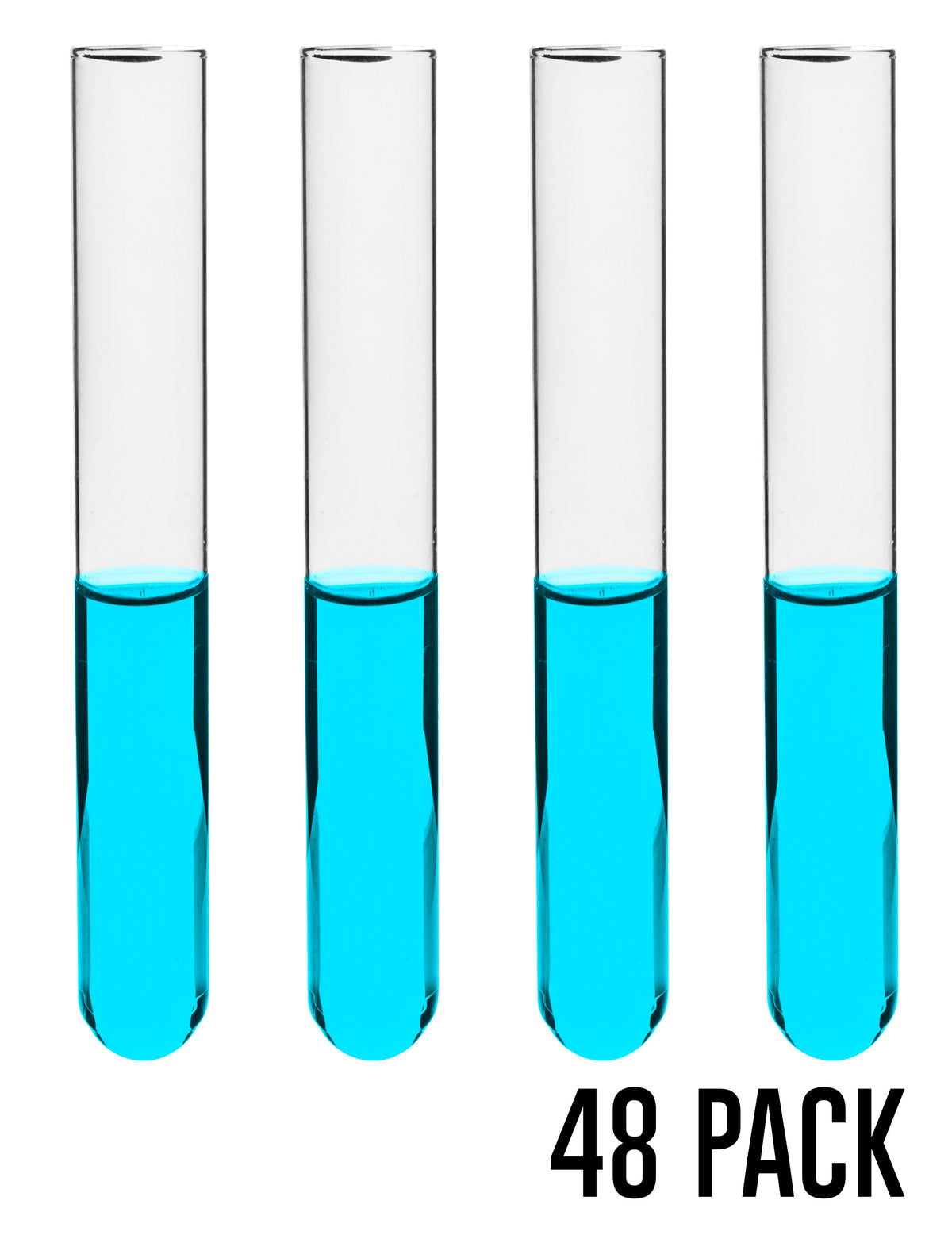 48PK Test Tubes, 5mL, 12x75mm - Rimless - Light Wall, 1mm Thick - Boro ...