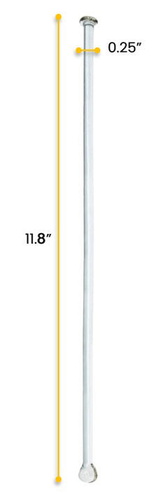 10PK Glass Stirring Rods, 11.8" - Spade & Button Ends, 6mm Diameter ...