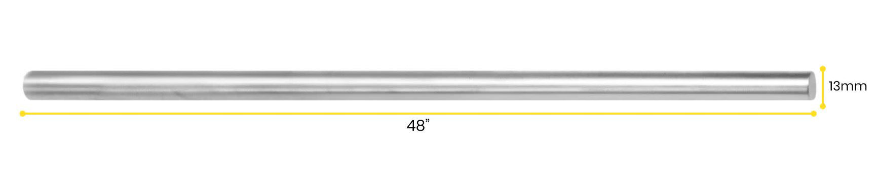 Aluminum Support Rod, 48" (120cm) - Unthreaded, Round Shaft — Eisco Labs