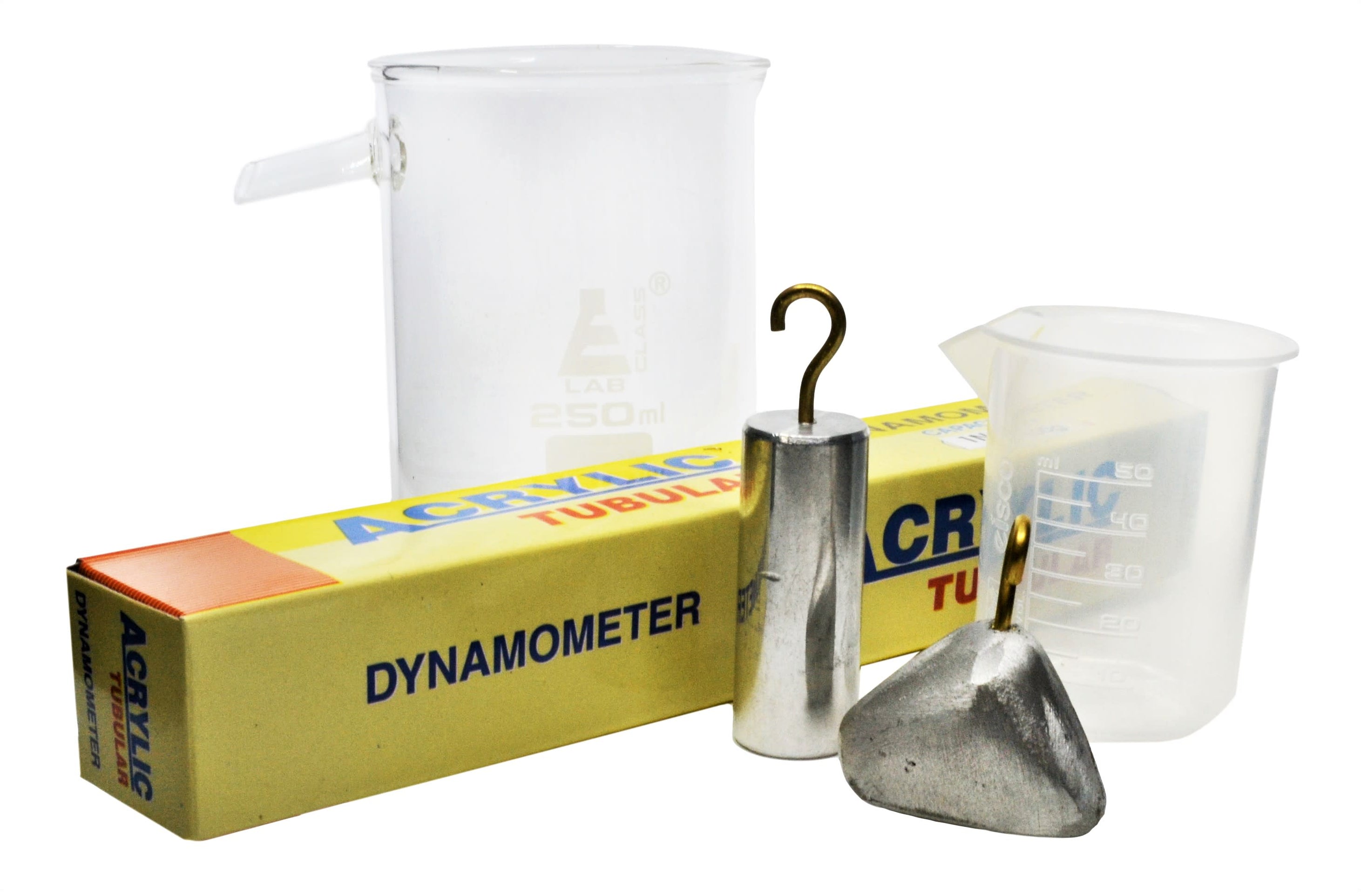 Archimedes Principle Kit - 2 Solids, Beaker, Newton Meter & Vessel ...