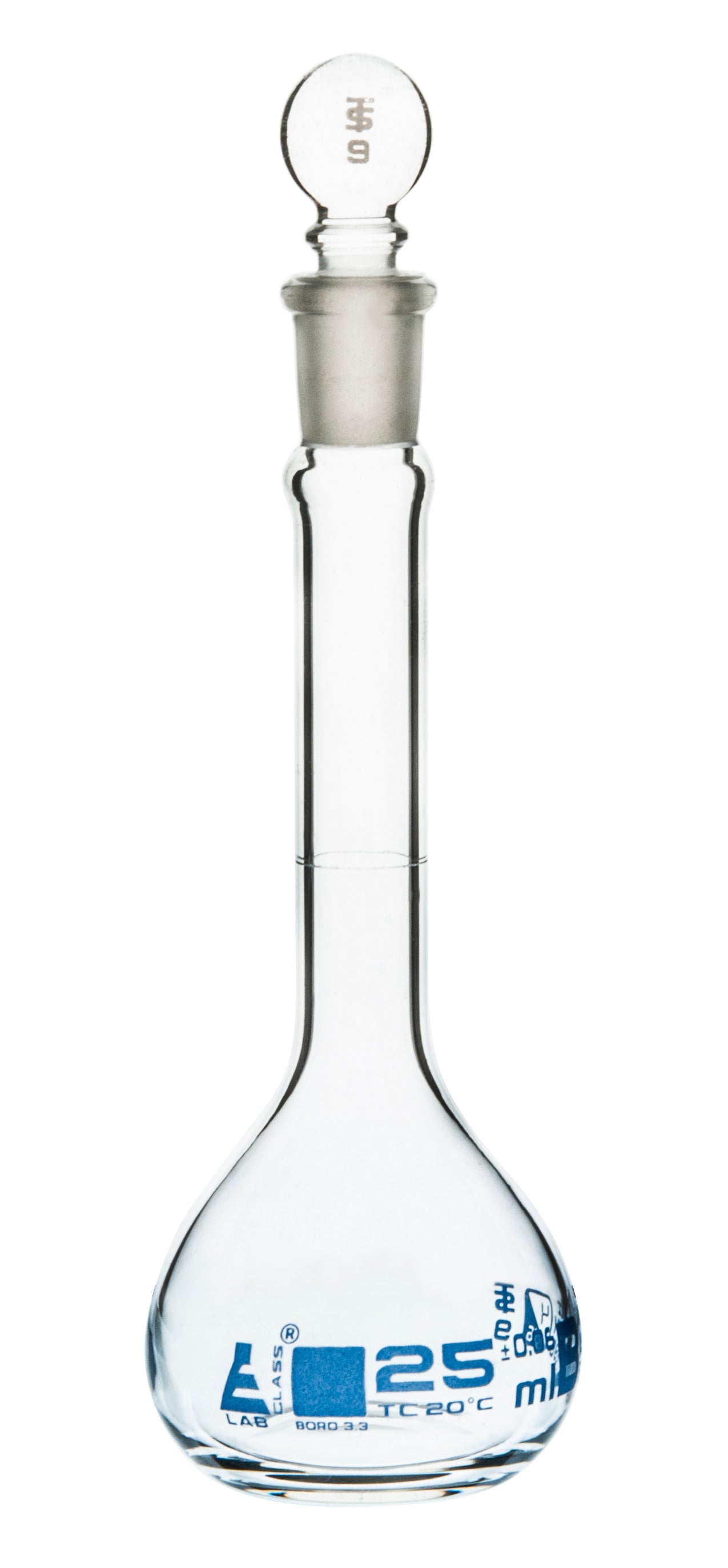 Volumetric Flask, 25ml - Class B, ASTM - Tolerance ±0.060 ml - Glass S ...