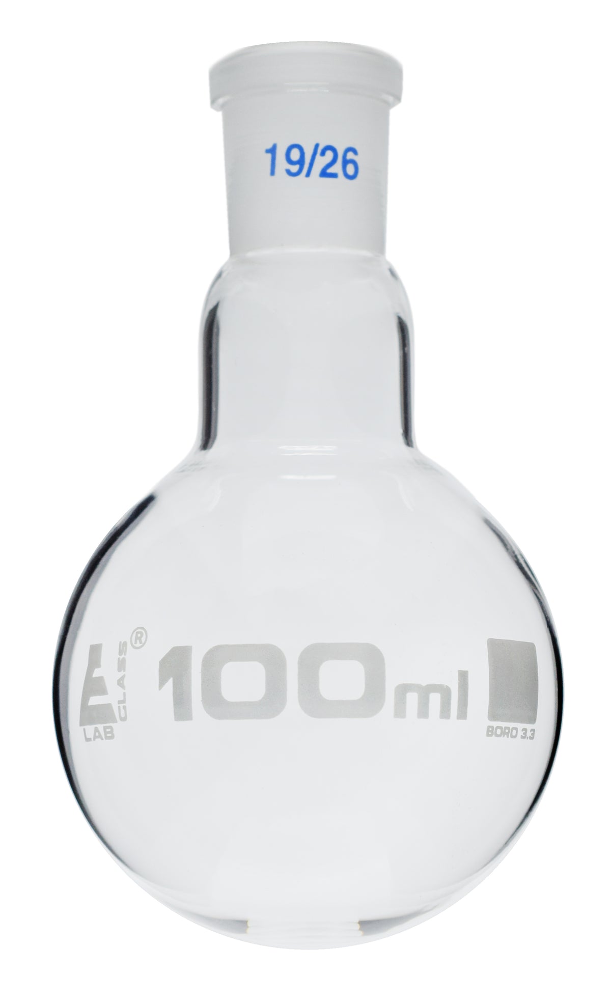 Florence Boiling Flask, 100ml - 19/26 Interchangeable Joint - Borosili ...