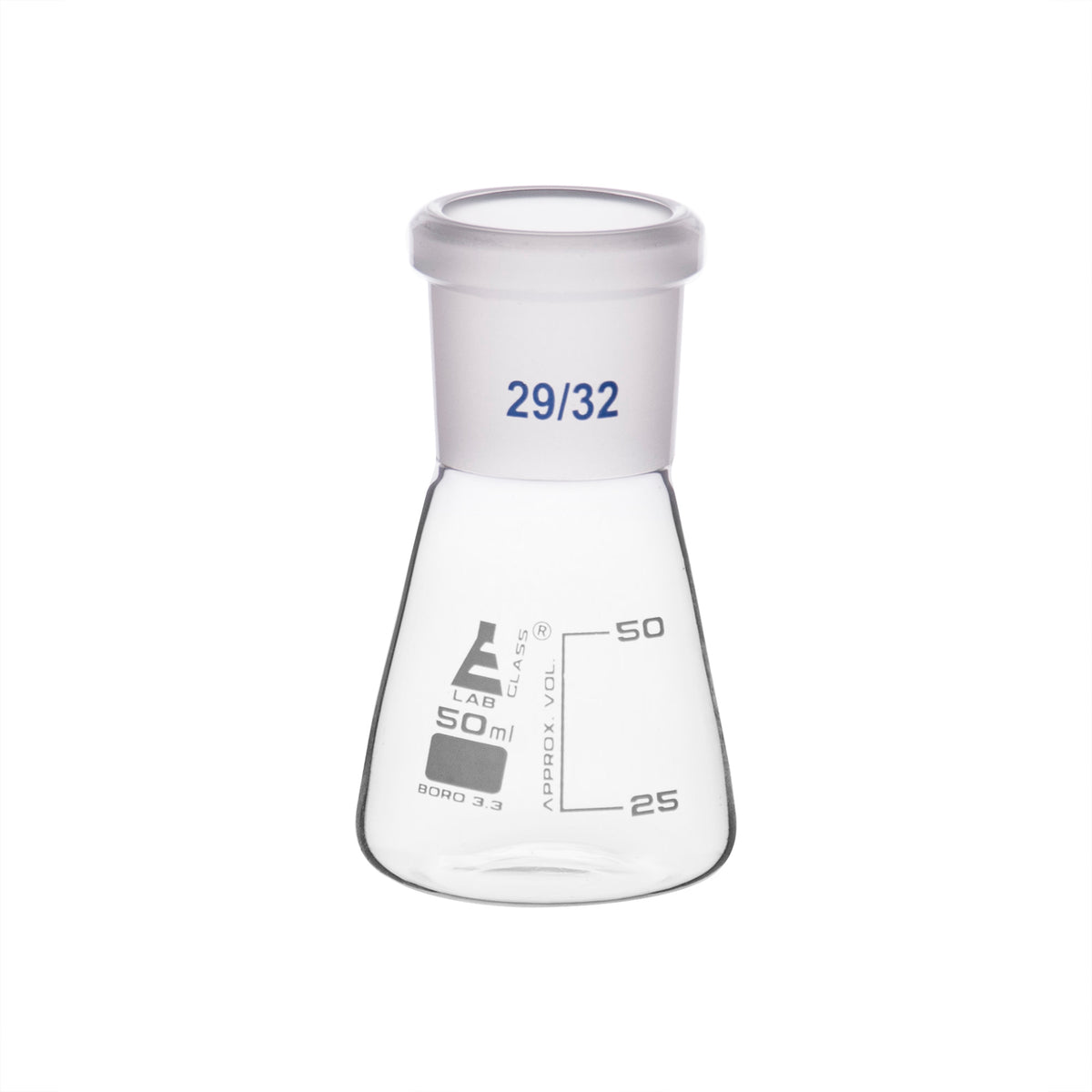 Erlenmeyer Flask, 50ml - 29/32 Joint, Interchangeable - Borosilicate G ...